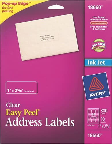 Avery Easy Peel Address Labels 10 Pack 18660 10 Best Buy
