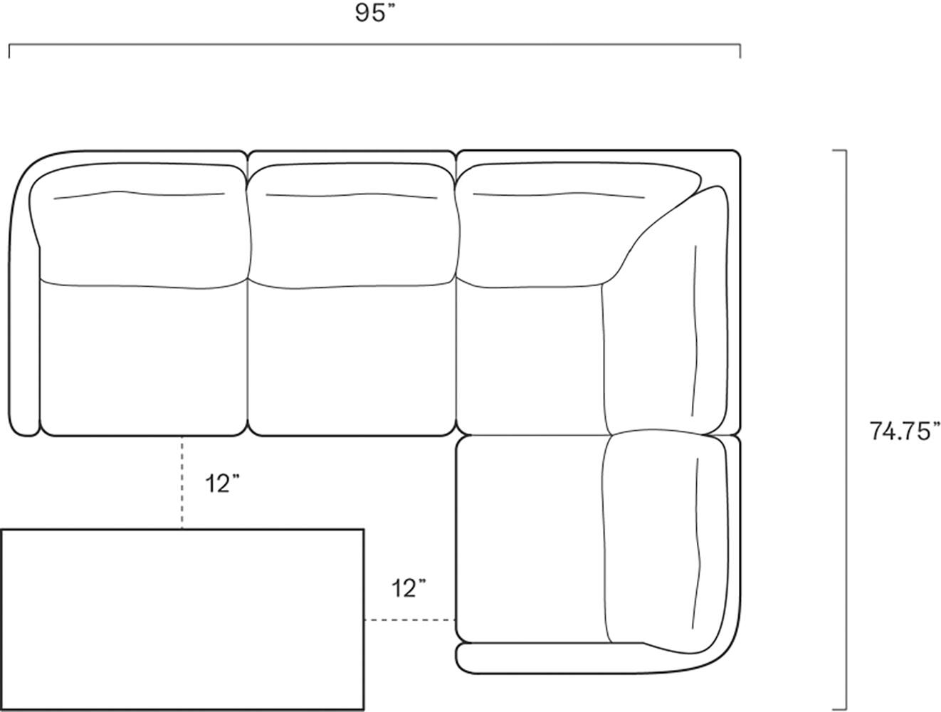 Outdoor Sectionals - Yardbird® Waverly Outdoor Small Sectional Set with ...