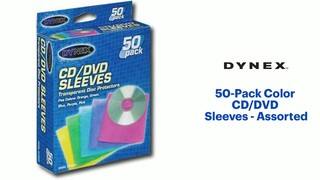Best Buy: Dynex™ 50-Pack Color CD/DVD Sleeves Assorted DX-S50C