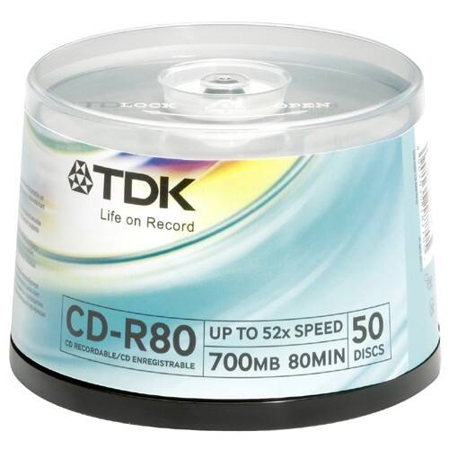 Best Buy: TDK 50-Pack 48x CD-R Disc Spindle CD-R80CB50