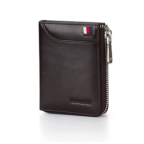 Vulpecula Spade Wallets for Men Genuine Leather,Slim Zipper Mens Wallet ...