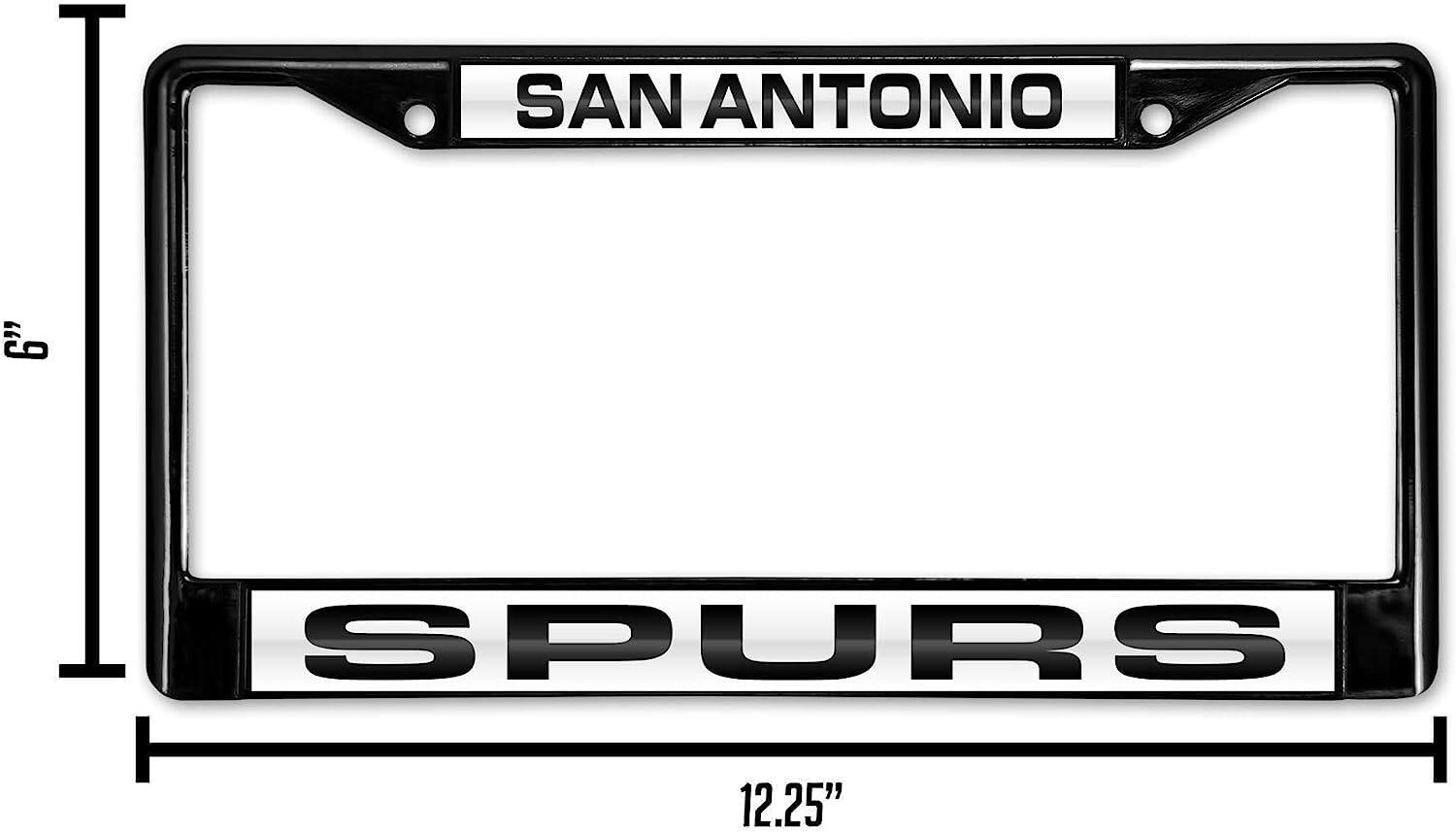Rico Industries San Antonio Spurs NBA Black Metal Laser Cut License ...
