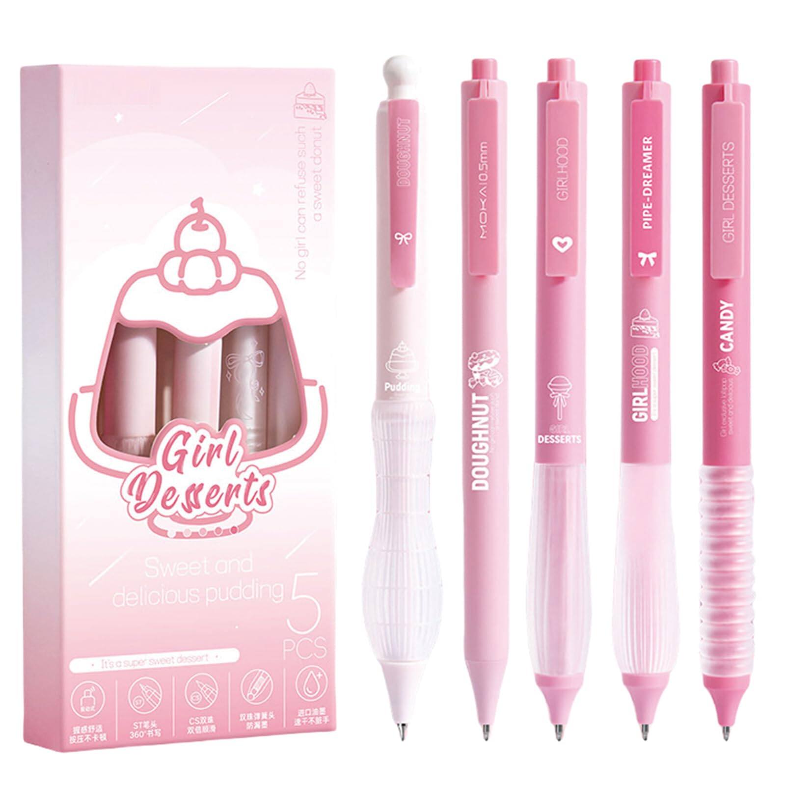 Paradigms Interiors 5 Cute Gel Pens Retractable Ink Writing Pen ...