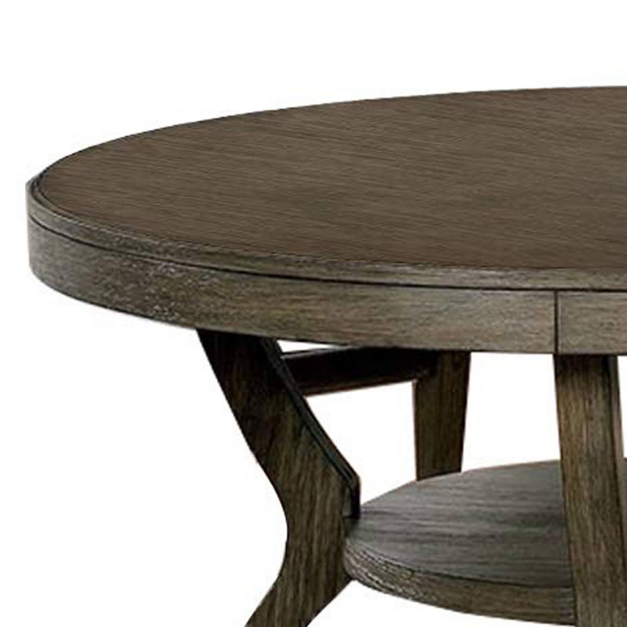 Manhattan Lane 48 Inch Wooden Round Dining Table with Angled Legs ...
