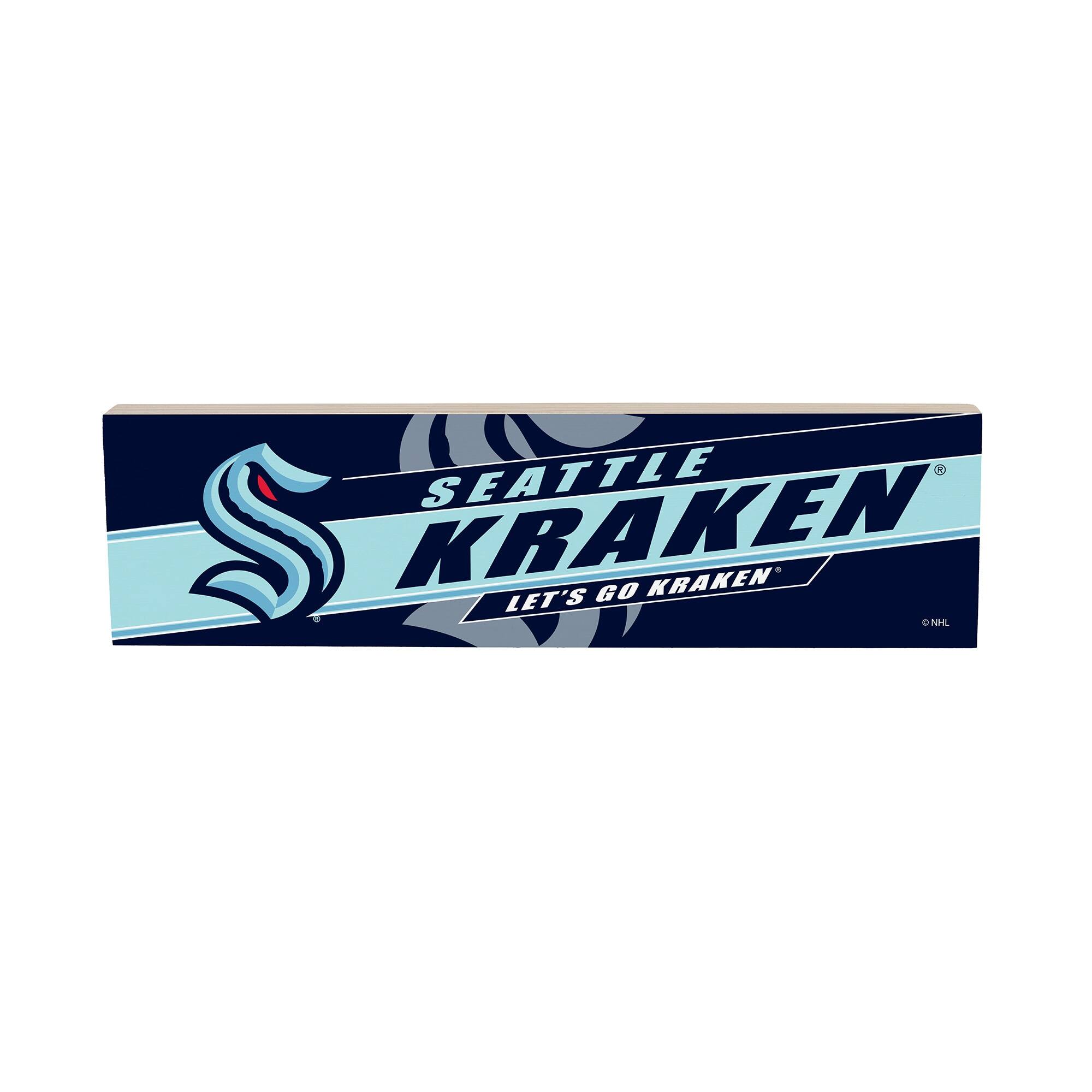Evergreen Enterprises Seattle Kraken 5" x 18" Shadow Logo Wood Mantle ...