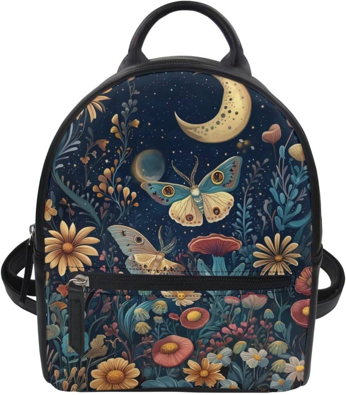 Live At Space Cozeyat Backpack Purse Mushroom Small Women Leather ...