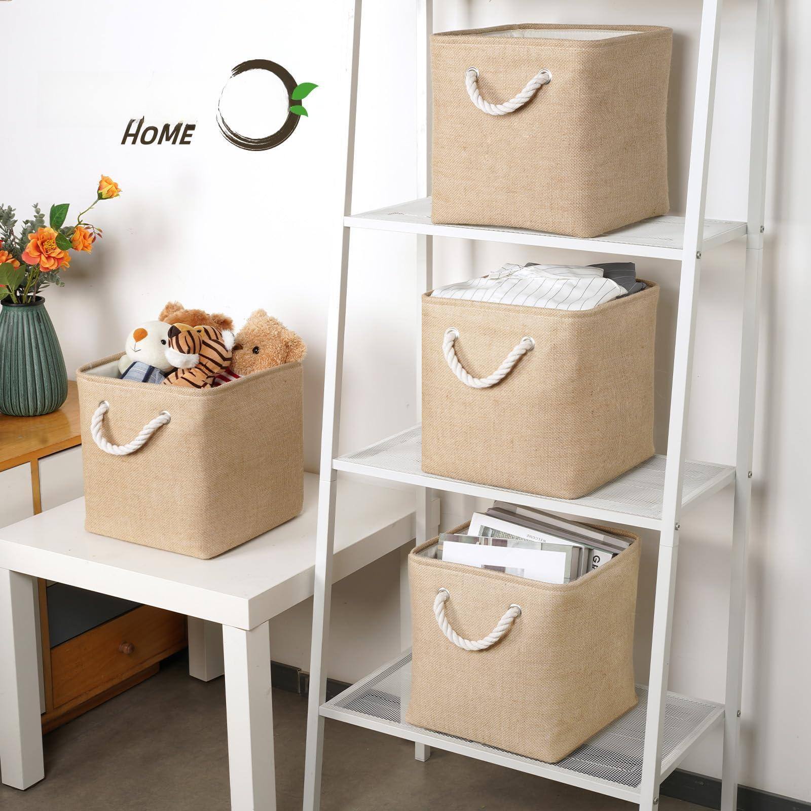 Dapper Styles Cube Storage Bins Fabric Baskets Collapsible Cubes For ...