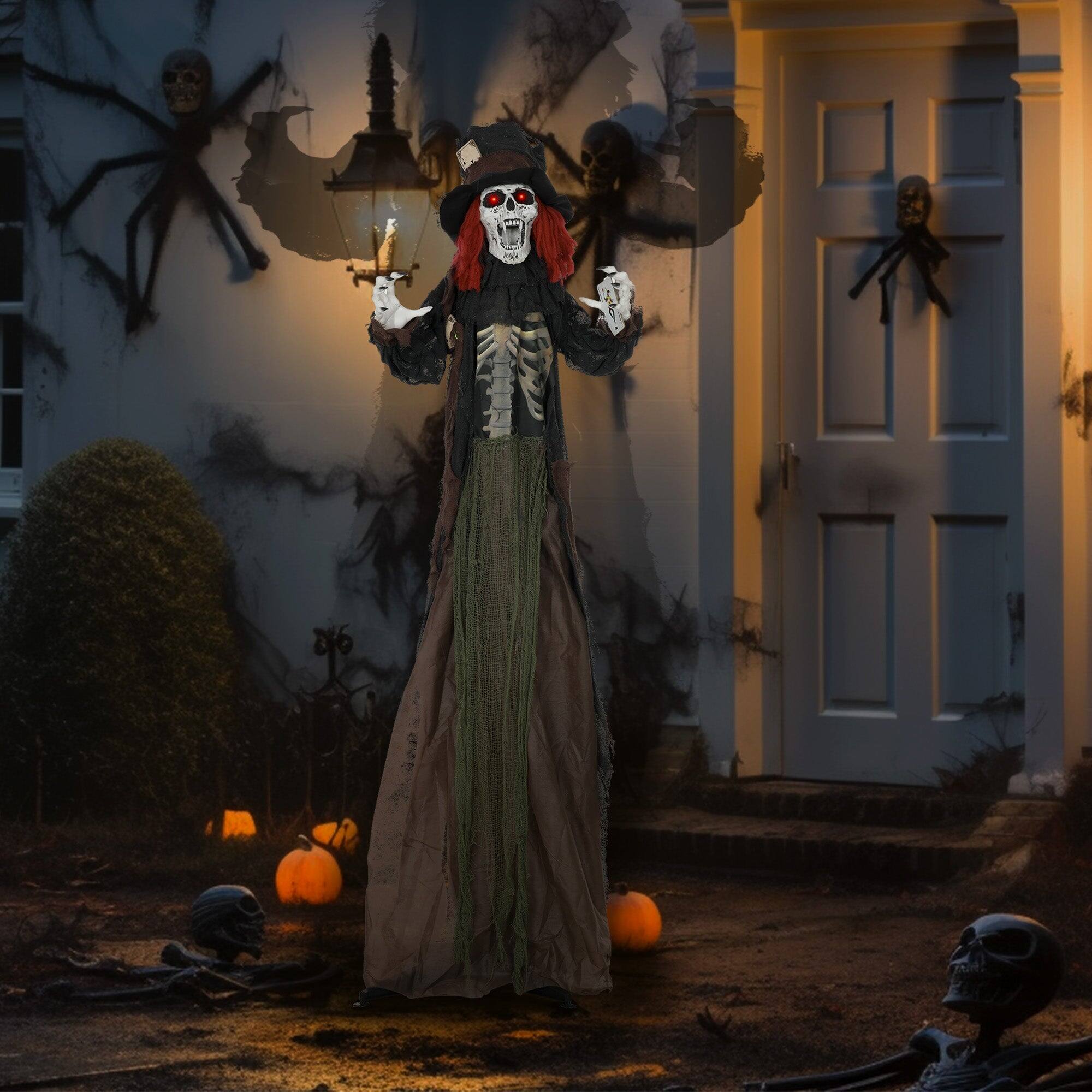 Boyel Living 6 ft. Halloween Animatronic Zombie with Skeleton Chest ...