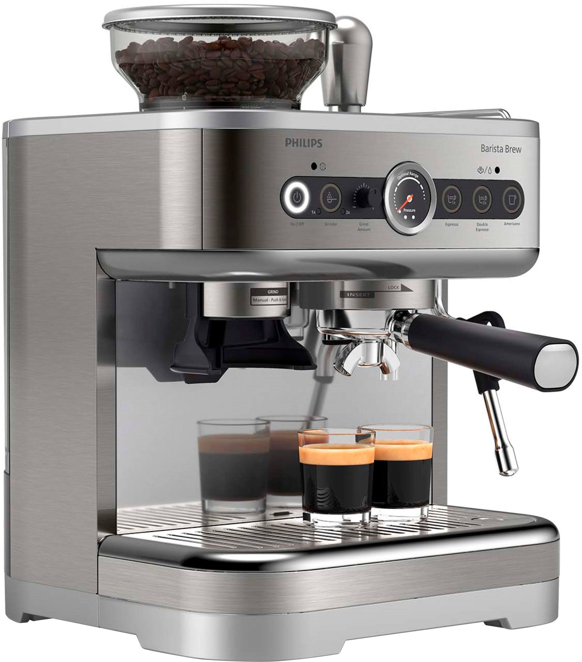 Philips Barista Brew Semi Automatic Espresso Machine with Milk Frother ...
