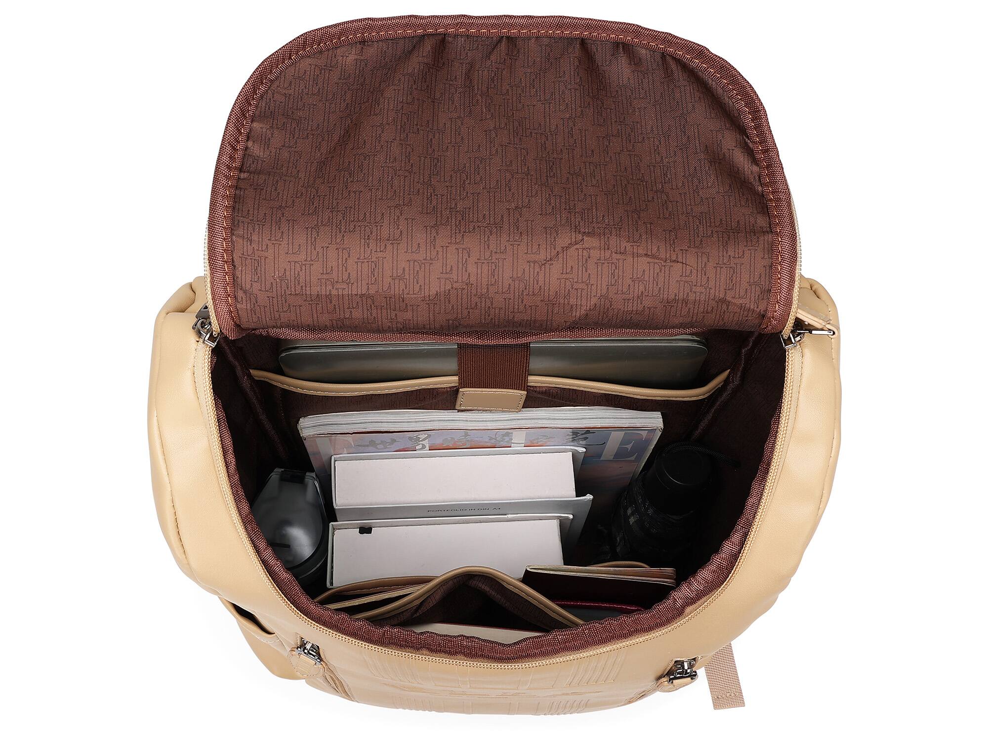 Elle Roamer 22L Vegan Leather Backpack Nude ELBPRMND-BB - Best Buy