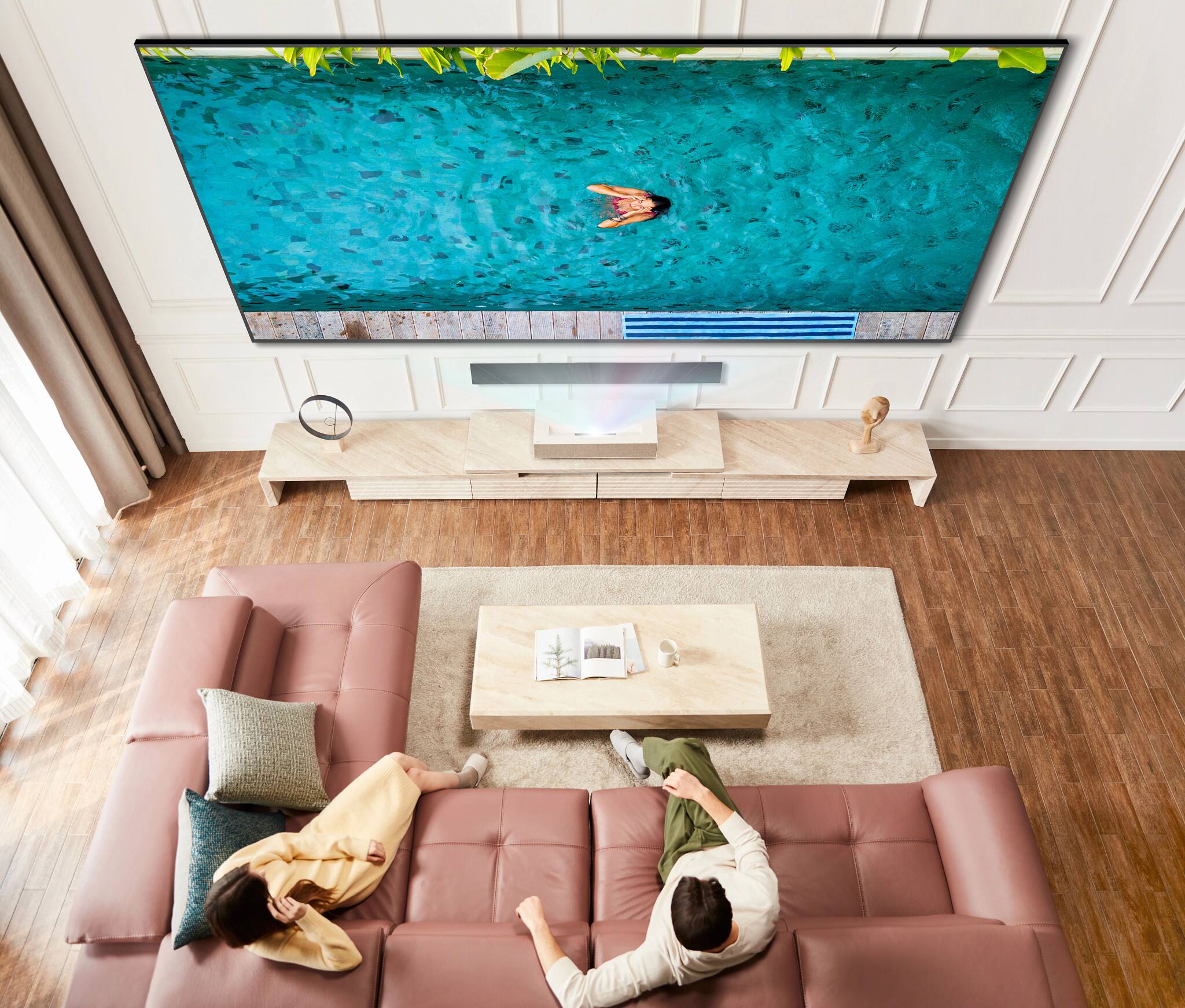 Best Buy: LG CineBeam HU915QE Premium 4K UHD Laser UST Projector White HU915QE