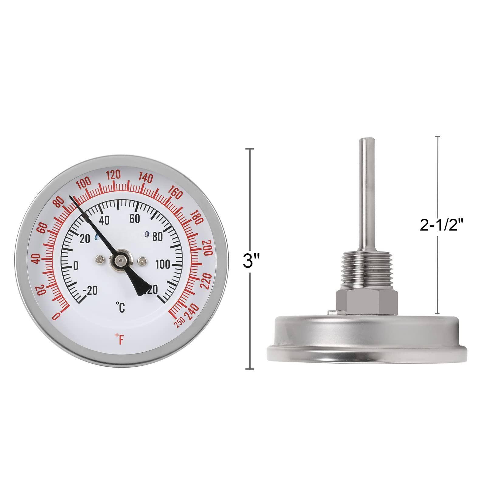 Dapper Styles Dial Fully Stainless Steel For Pot Kettle Brewing Bimetal ...