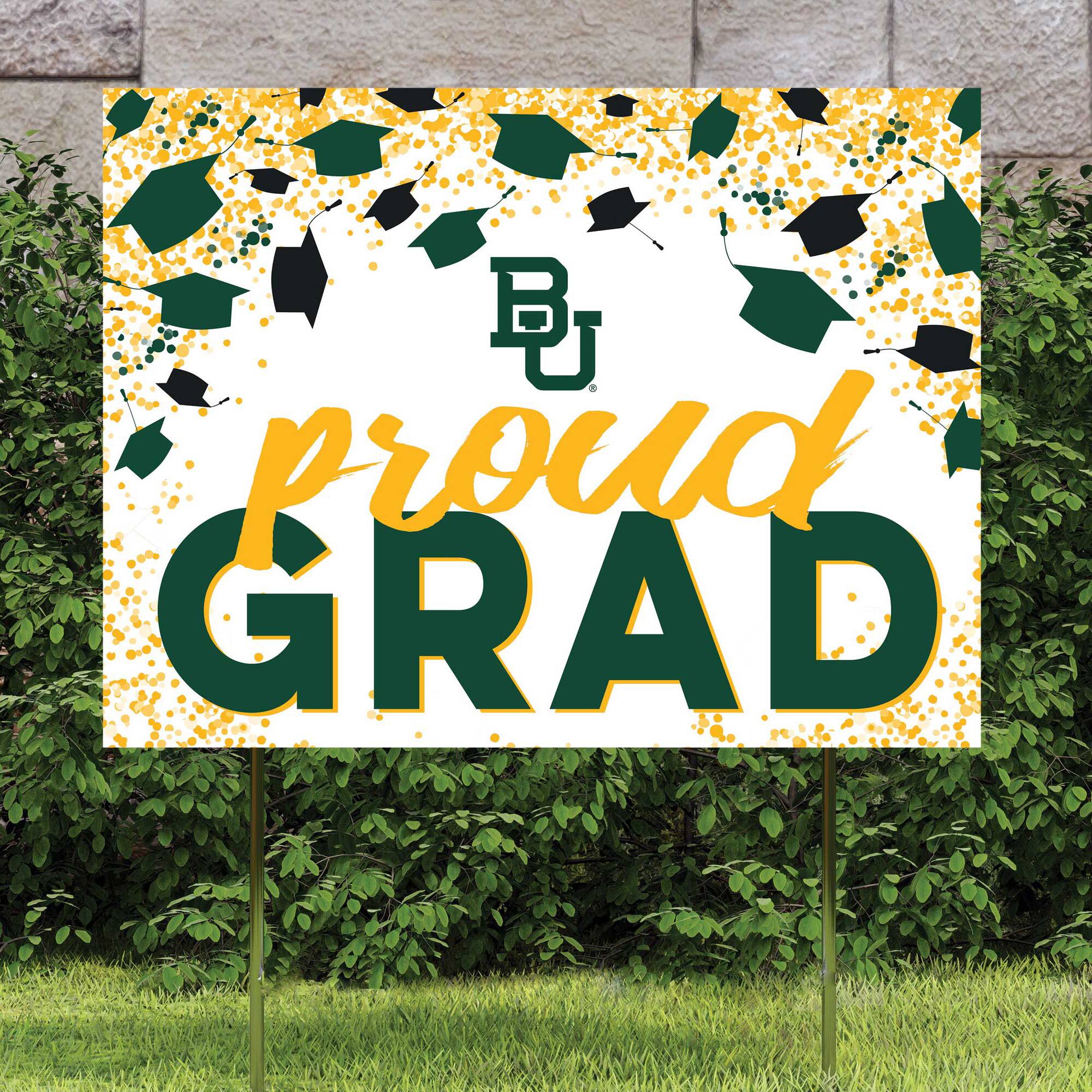 Jardine Baylor Bears 18'' x 24'' Grad Yard Sign White 4965889 - Best Buy