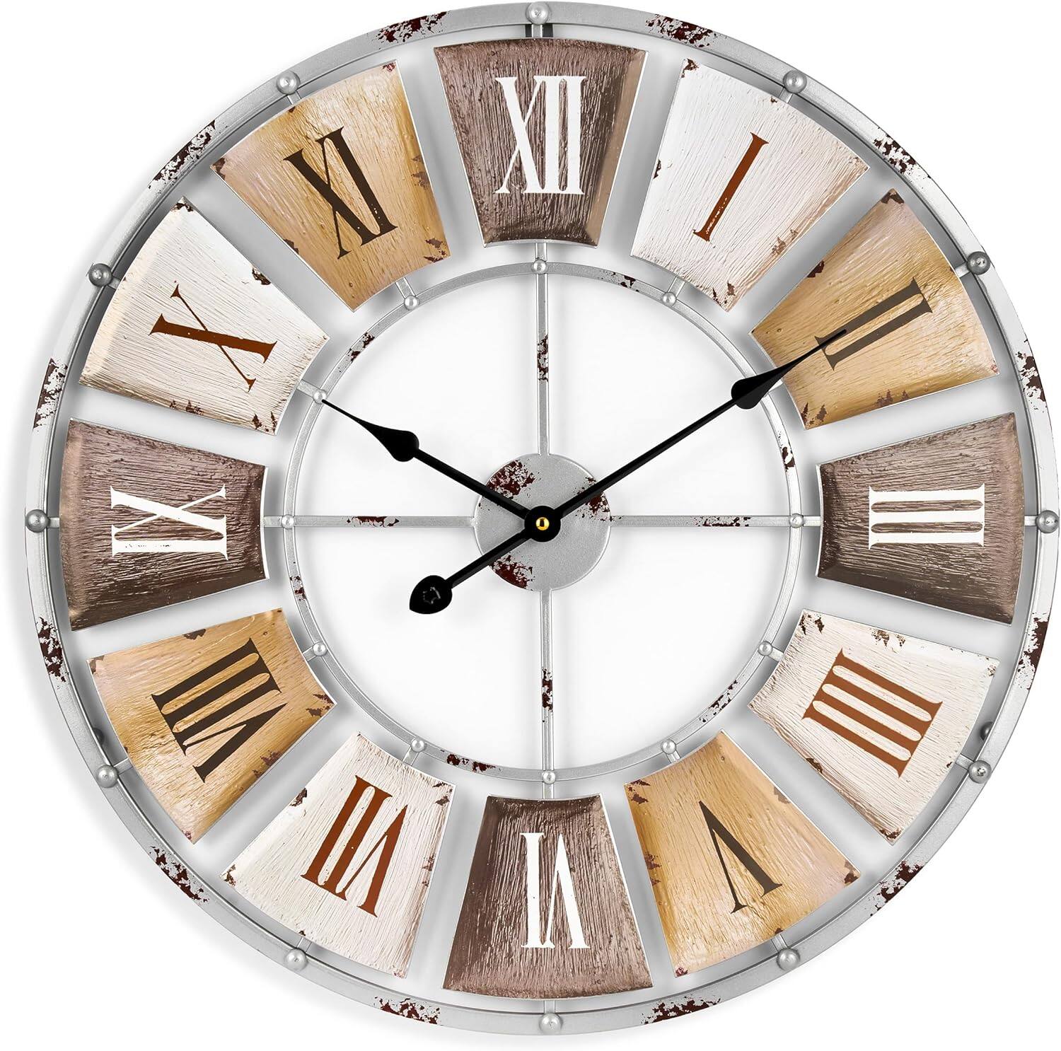 Sorbus Decorative Large 24 Inch Wall Clock for Living Room, Vintage ...
