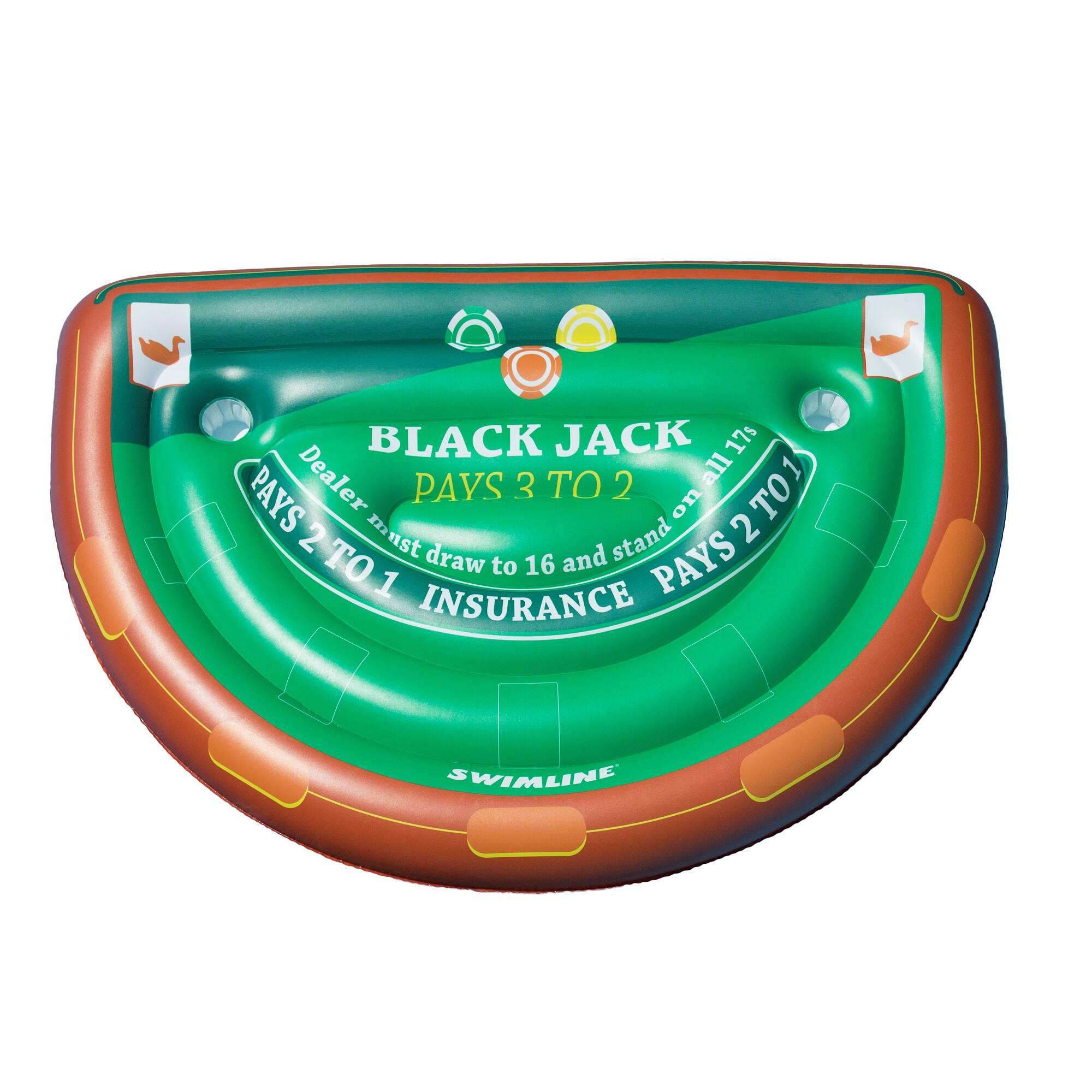 A&D Swim Central - 60" and Brown Inflatable Blackjack Table Game with ...