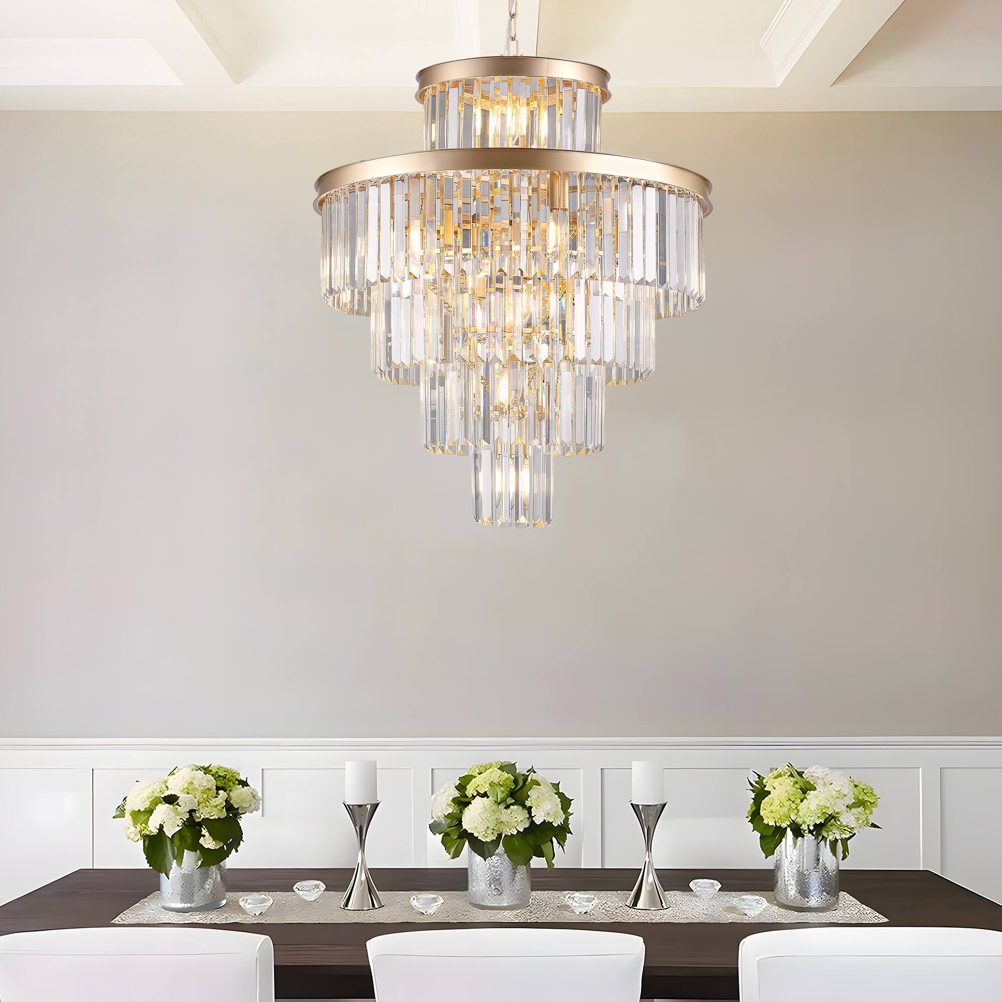 Tiramisubest Golden Luxury Crystal Chandelier Modern Chandeliers Lights ...