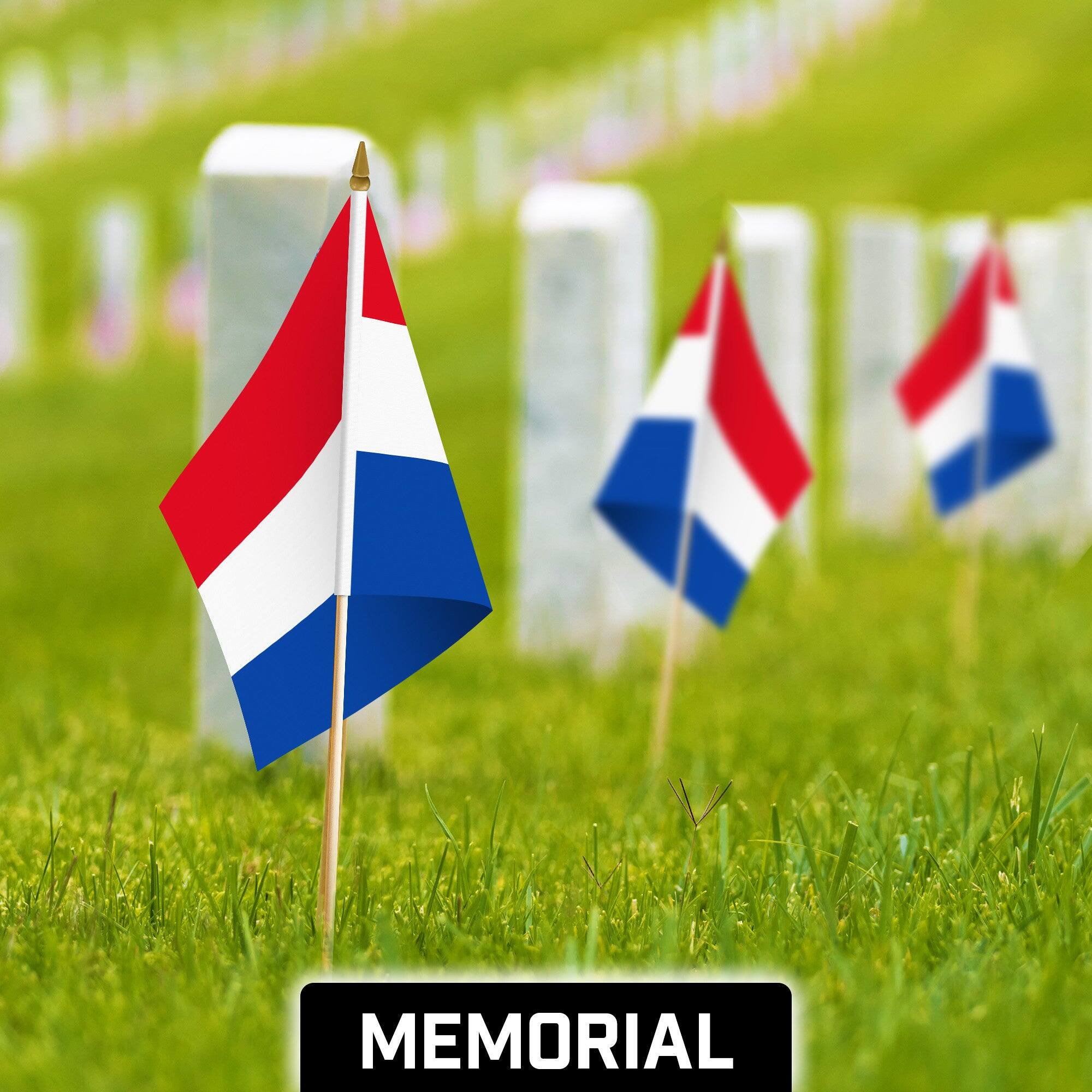 G128 30 Pack Netherlands Handheld Stick Flags — 12 x 18 in, 150D ...