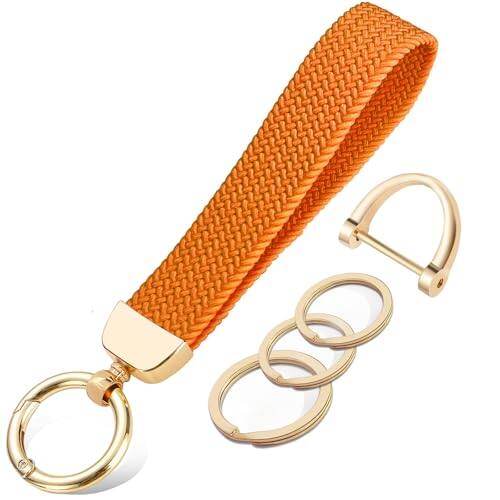 Stylel Star Stretchy Wristlet Keychain Cute Key Chain Woven Wrist ...