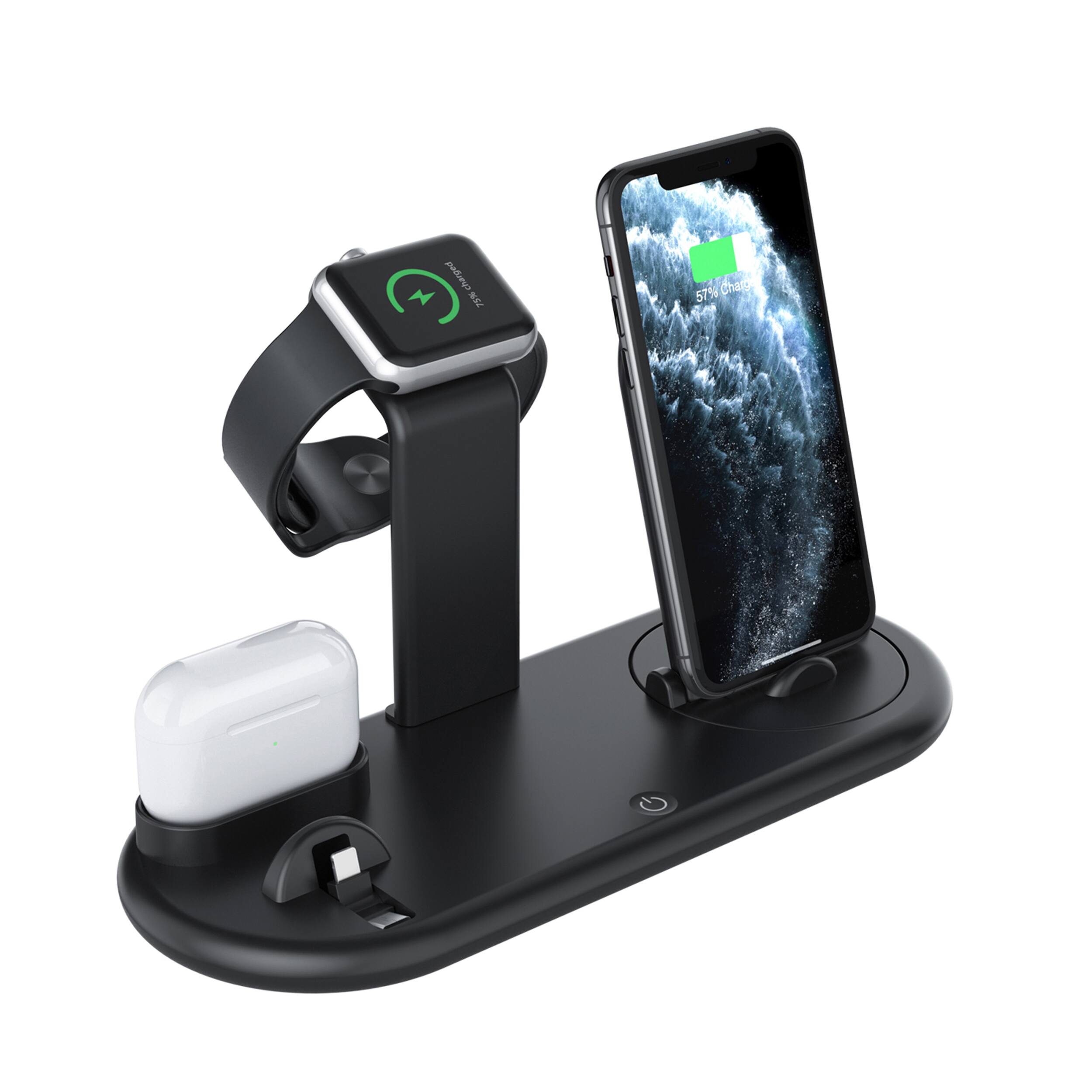 Trexonic 7 in 1 Qi Wireless Charging Station Black 310118335M - Best Buy