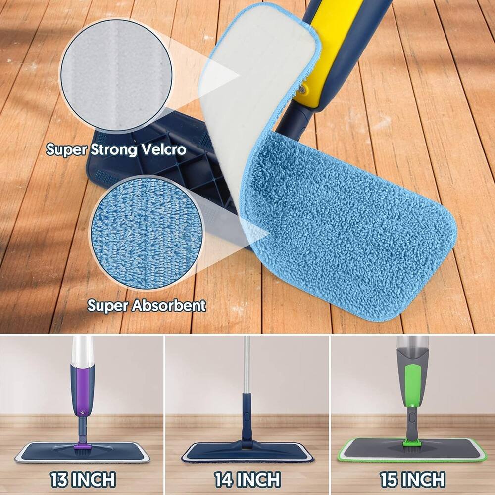 Schertz Microfiber Wet Mop Pads – Machine Washable, Fits 13" 15" Spray ...