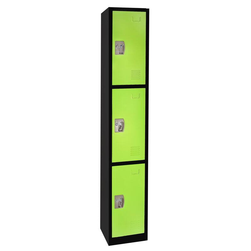 AdirOffice Storage Locker 629 Series 72" H 3 Tier Steel Compartment Key ...