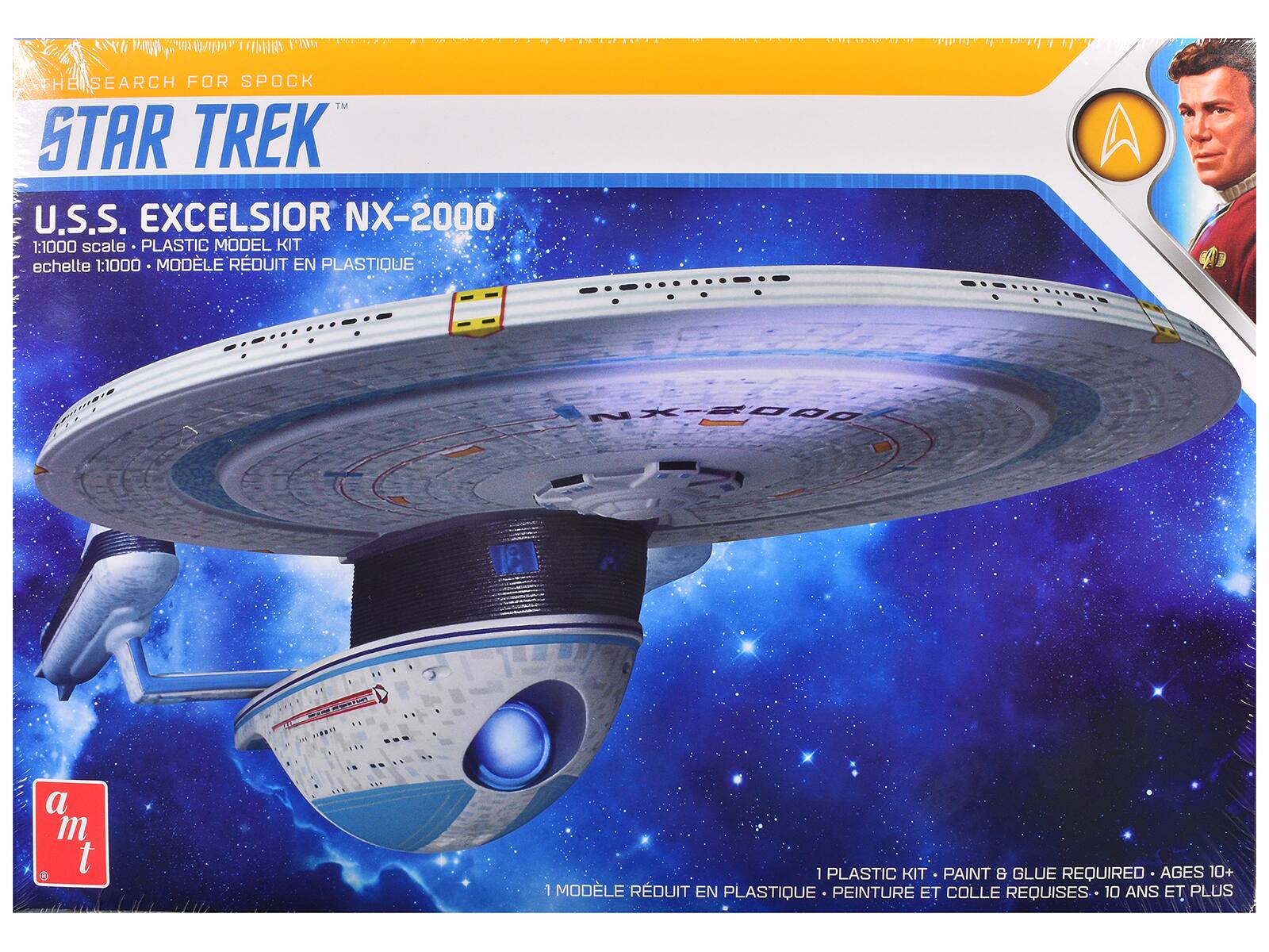 AMT Skill 2 Model Kit U.S.S. Excelsior NX 2000 Space Ship "Star Trek ...