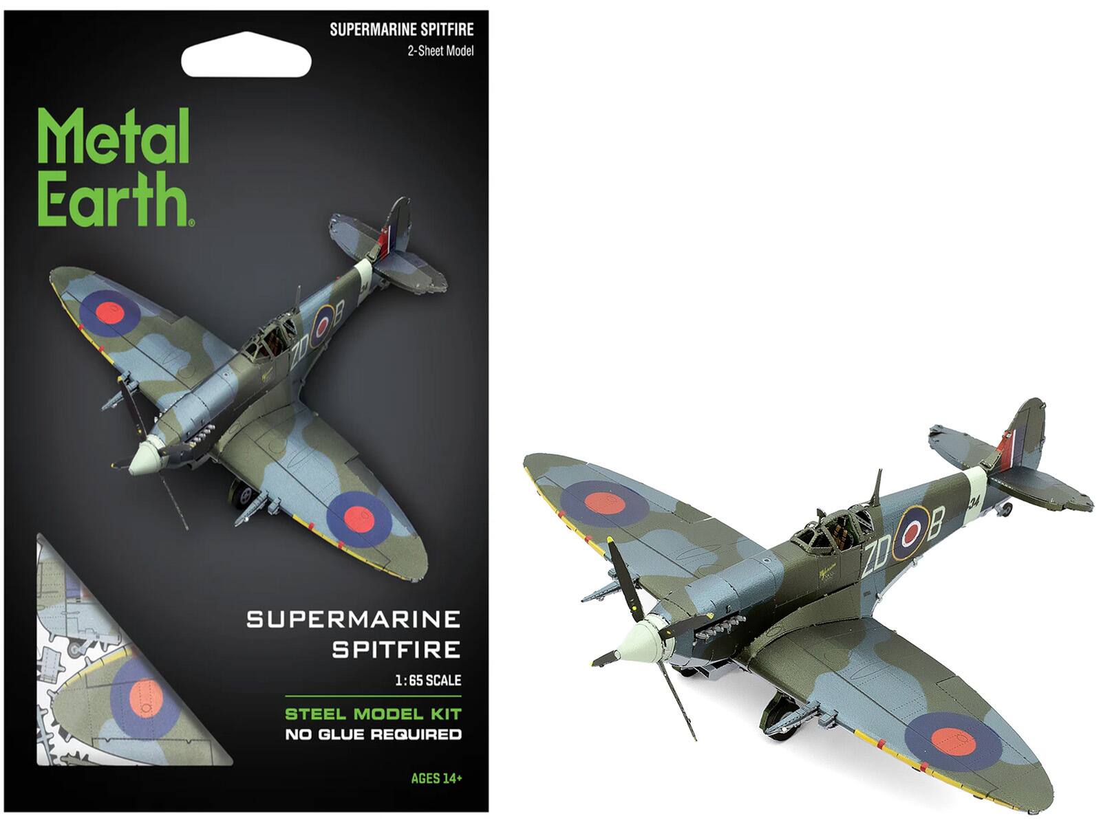 Model Kit Supermarine Spitfire Fighter Aircraft British Royal Air Force ...