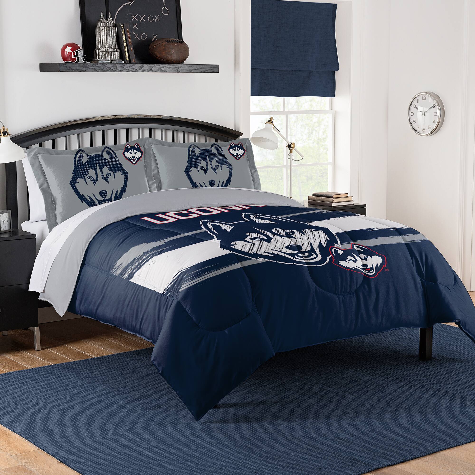 Sweet Home Collection NCAA Uconn Huskies Comforter & Sham Set Full ...
