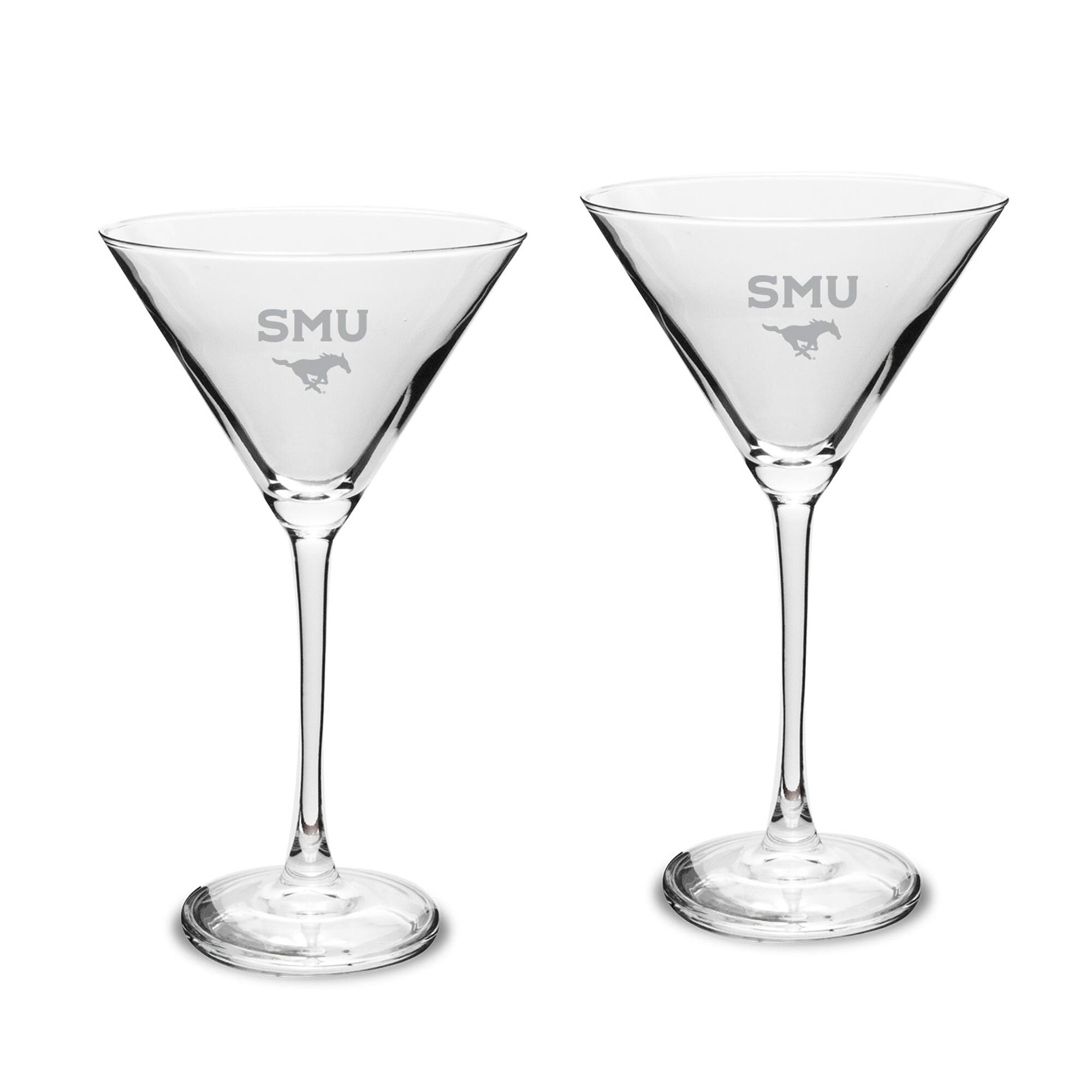 Jardine SMU Mustangs Two Piece Traditional 10oz. Martini Glass Set ...