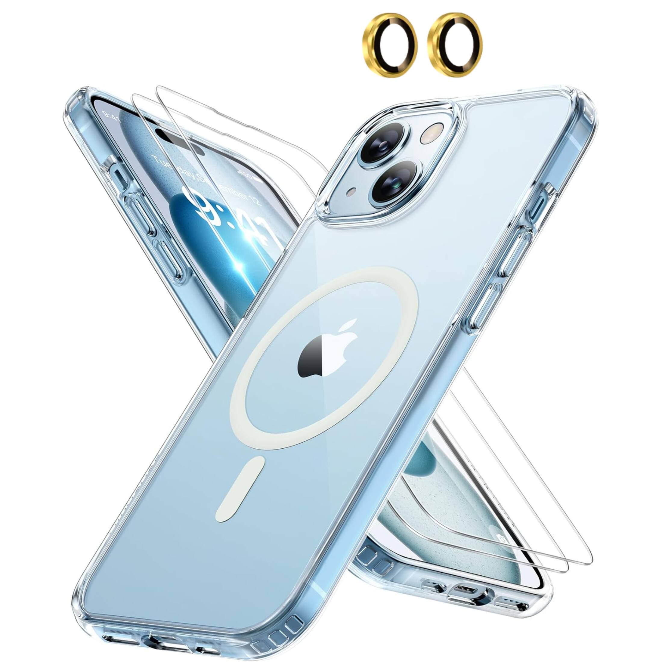 Entronix Bundle for iPhone 15 Plus Magnetic Clear Case with Screen ...