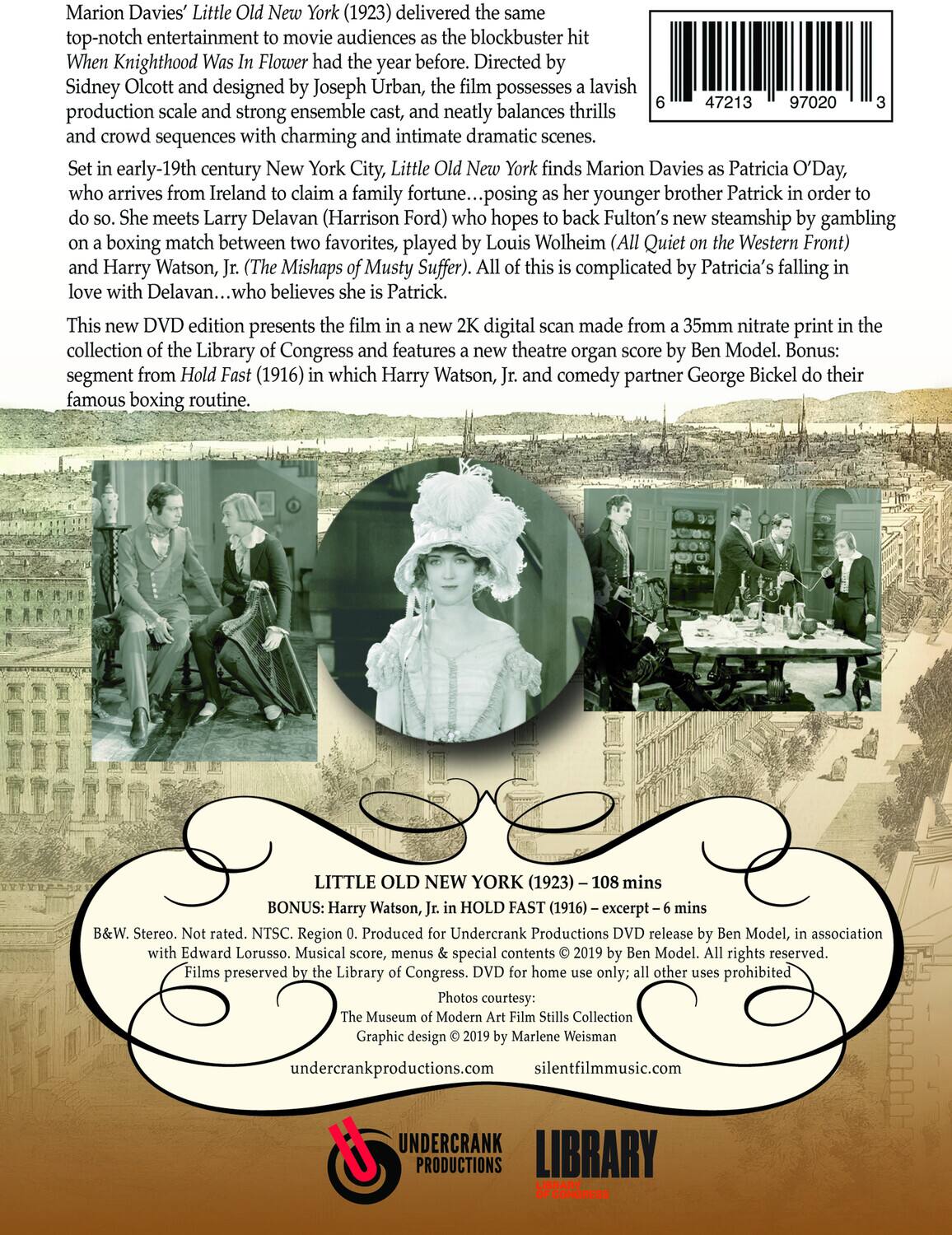 Alt View 1. Little Old New York (Restored Edition) - DVD.
