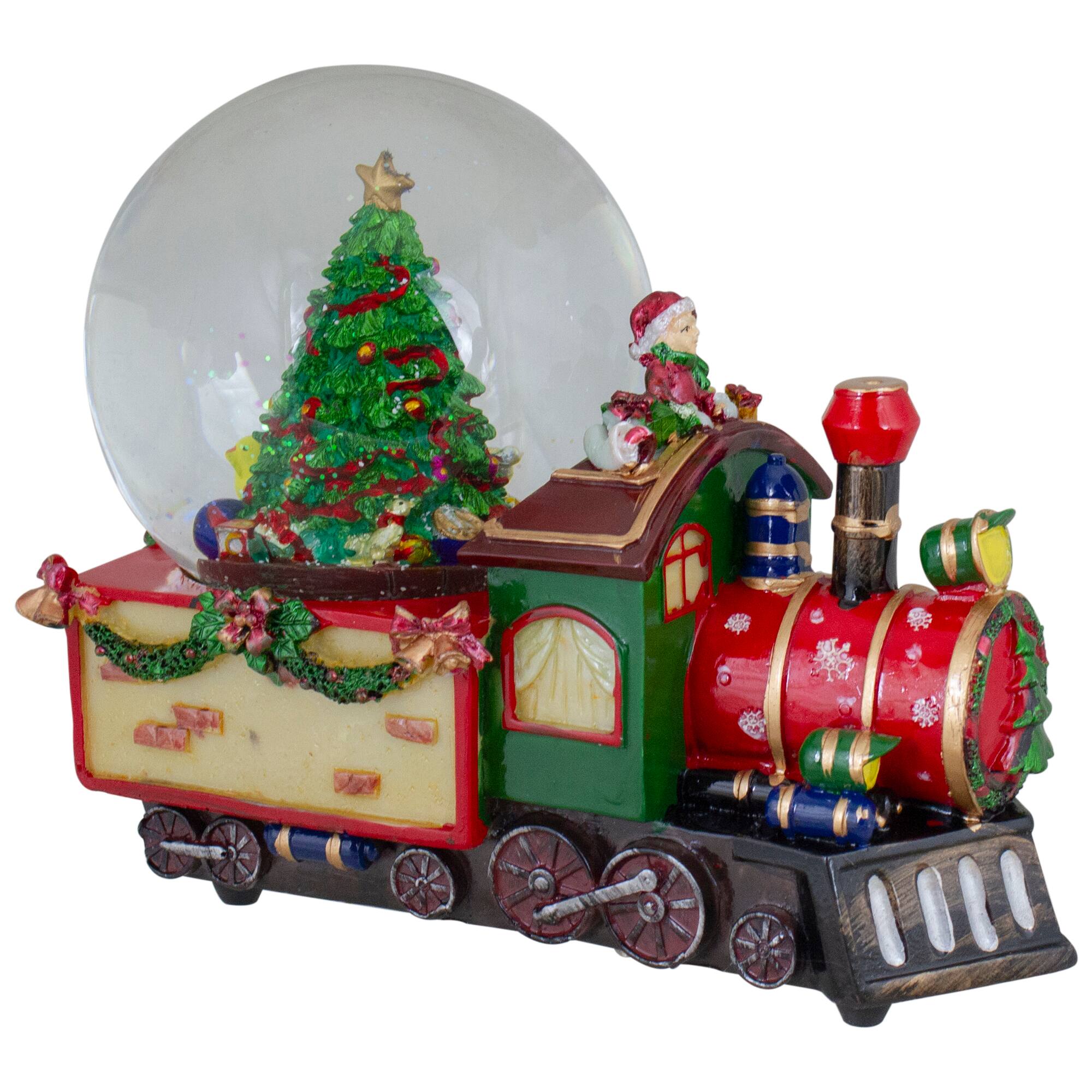 Northlight Christmas Train with Tree Musical Snow Globe Decoration 8 ...