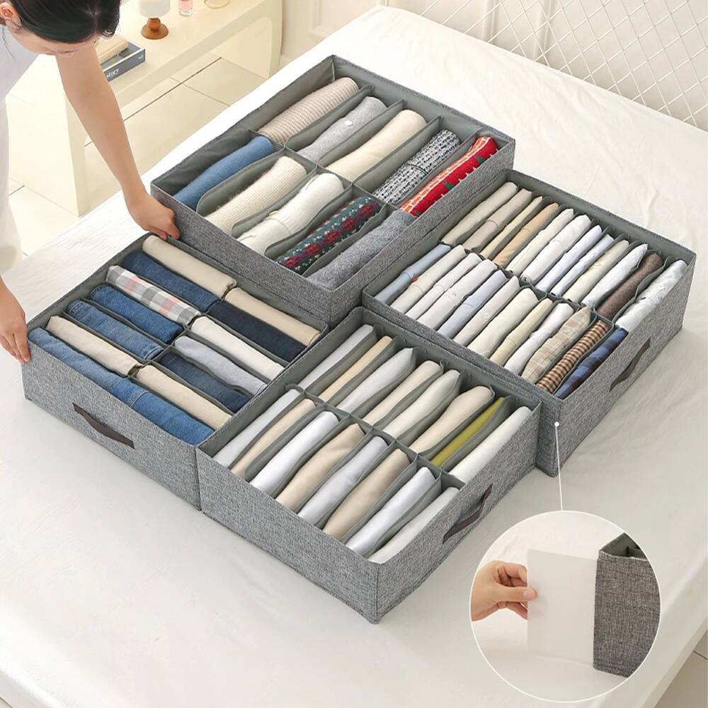Auledio Clothes Organizers and Storage,24 Grids Foldable Closet ...