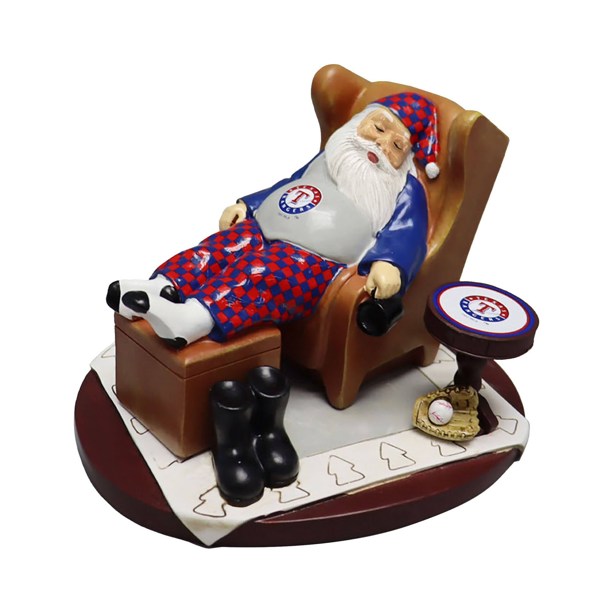 The Memory Company Texas Rangers Resting Santa Figurine Royal 201669256 ...
