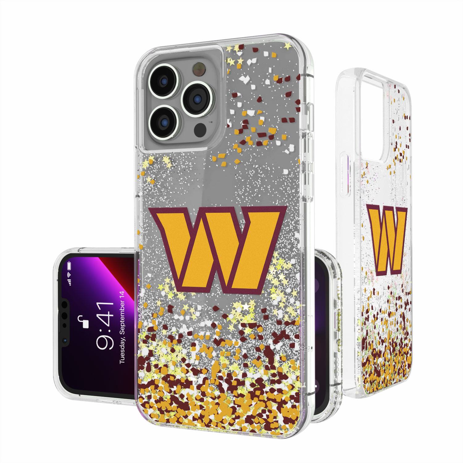 Keyscaper NFL Washington Commanders iPhone Glitter Case with Confetti ...