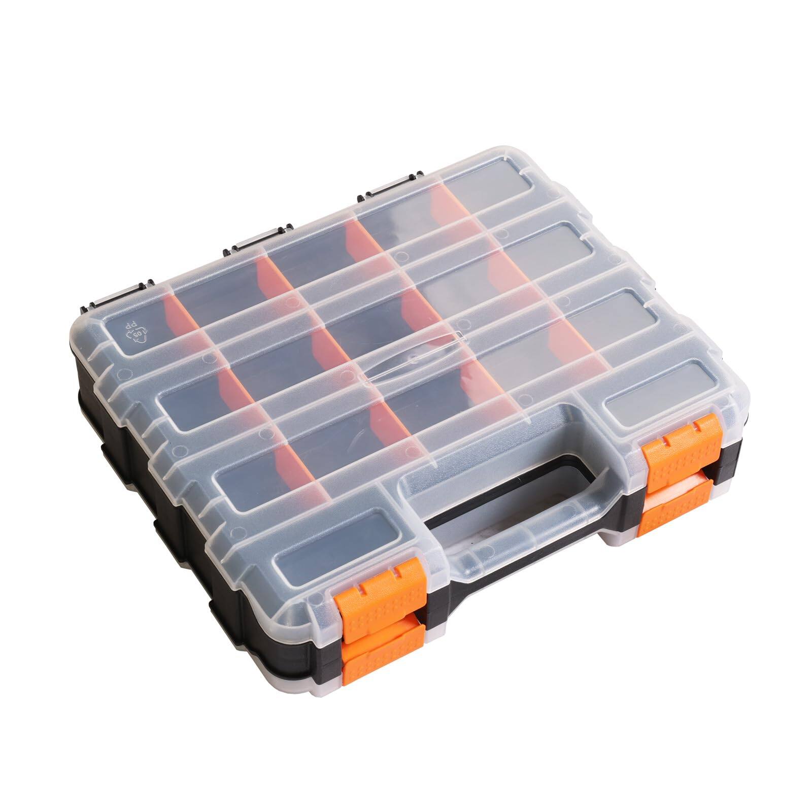Fabibe 17 inch Plastic Tool Box 3 tiers Multi function Storage Portable ...