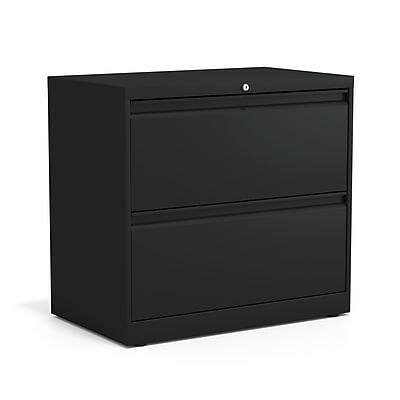 Staples Commercial 2 Drawer Lateral File Cabinet, Letter/Legal Size ...