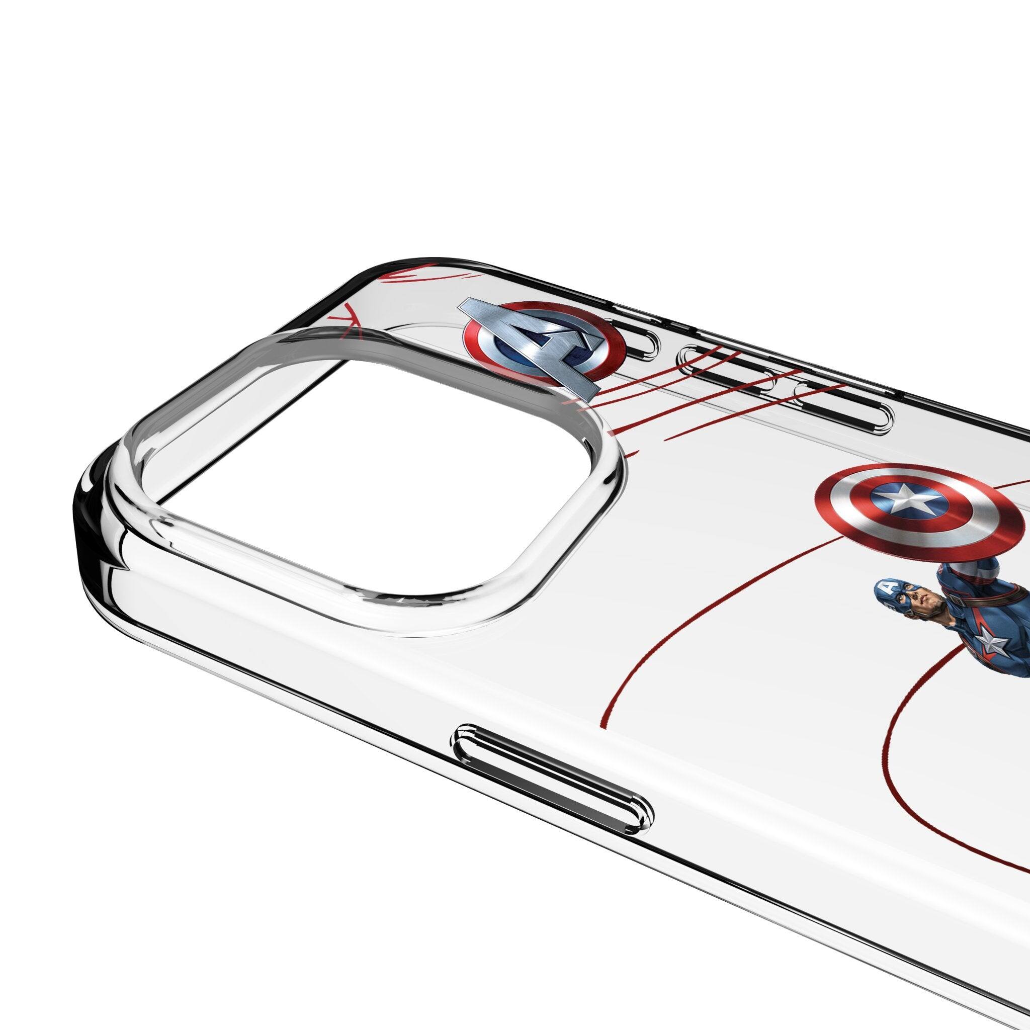 Keyscaper Marvel MechLine Clear Phone Case Apple iPhone 15 Pro Max Captain America KCL15M - Best Buy