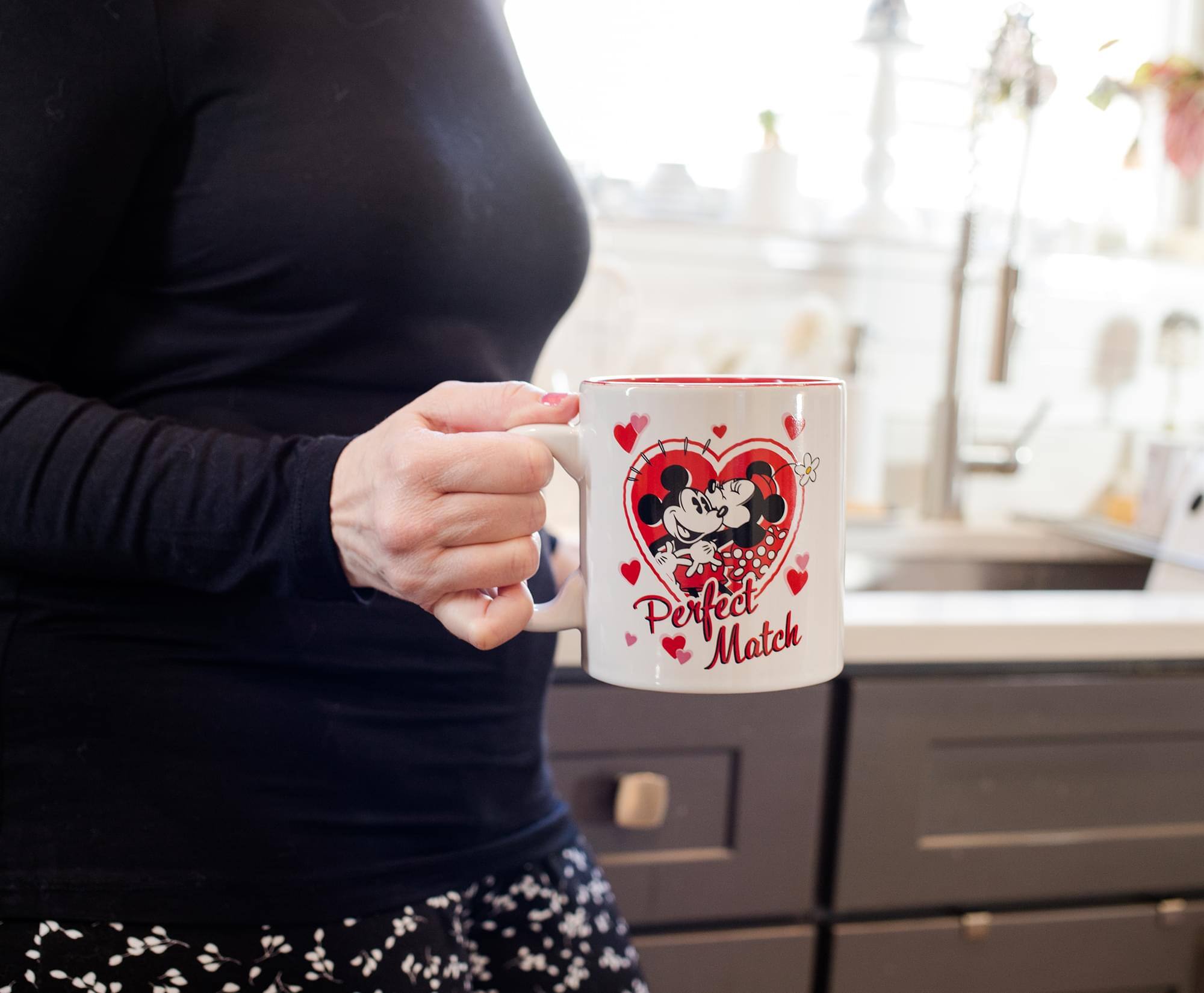 Silver Buffalo Mickey and Minnie Mouse "Perfect Match" Ceramic Coffee ...