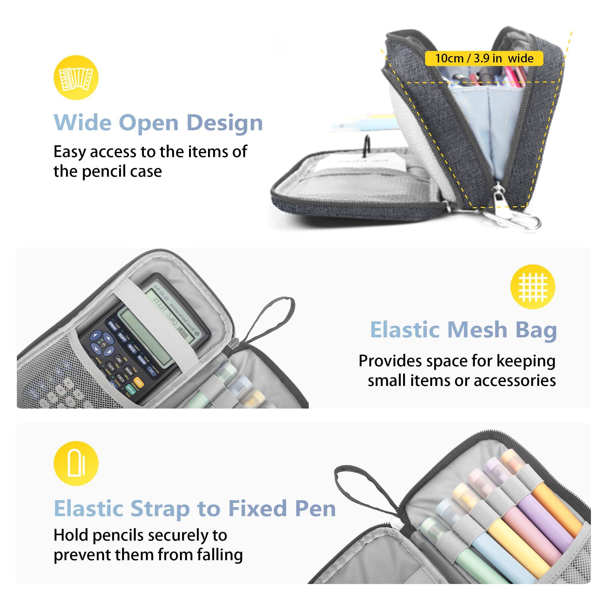 Dapper Styles Pencil Case Big Capacity Pen Pouch Storage Holder Marker ...