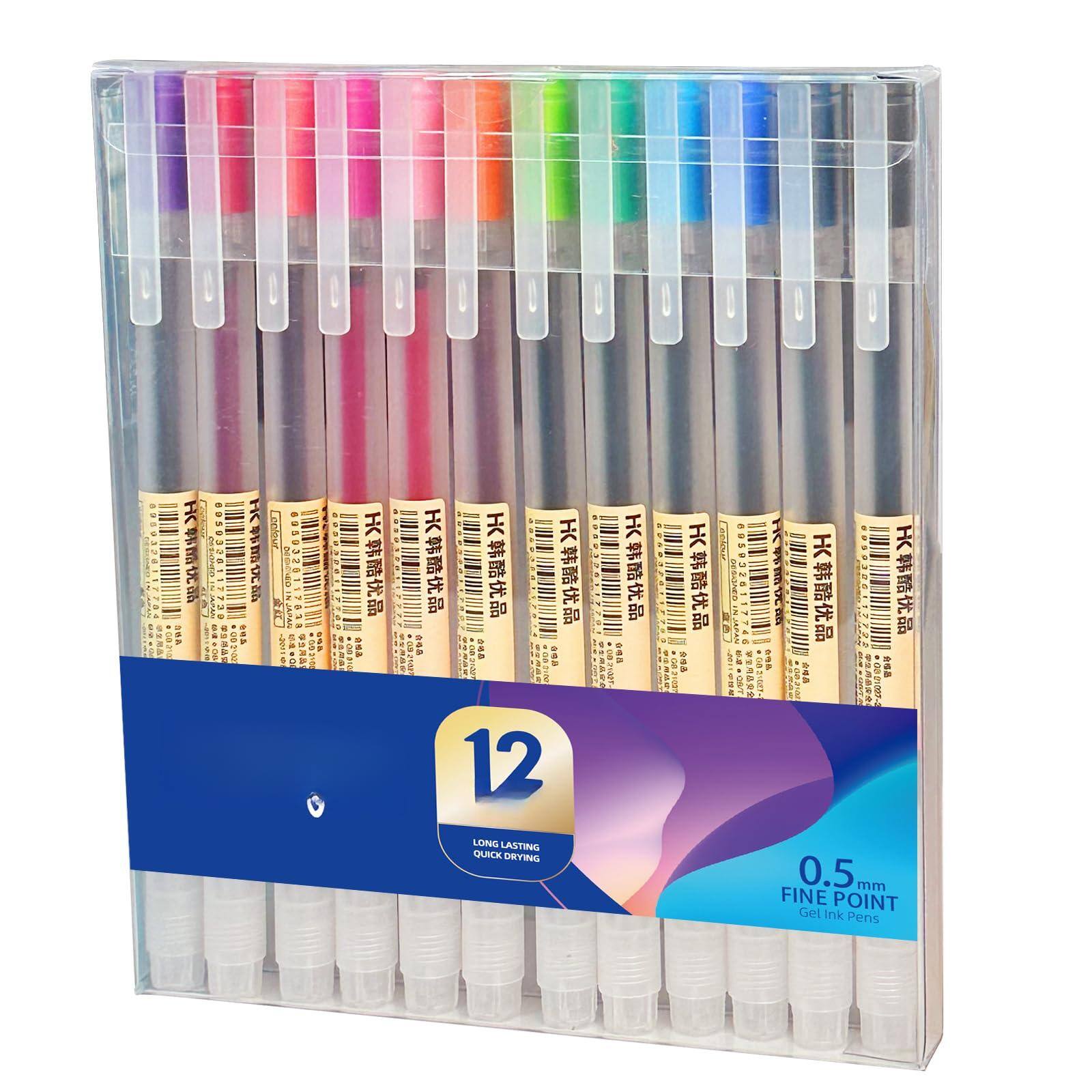 Paradigms Interiors Gel Pens 12 Ball Fine Point Ink Note Taking For ...
