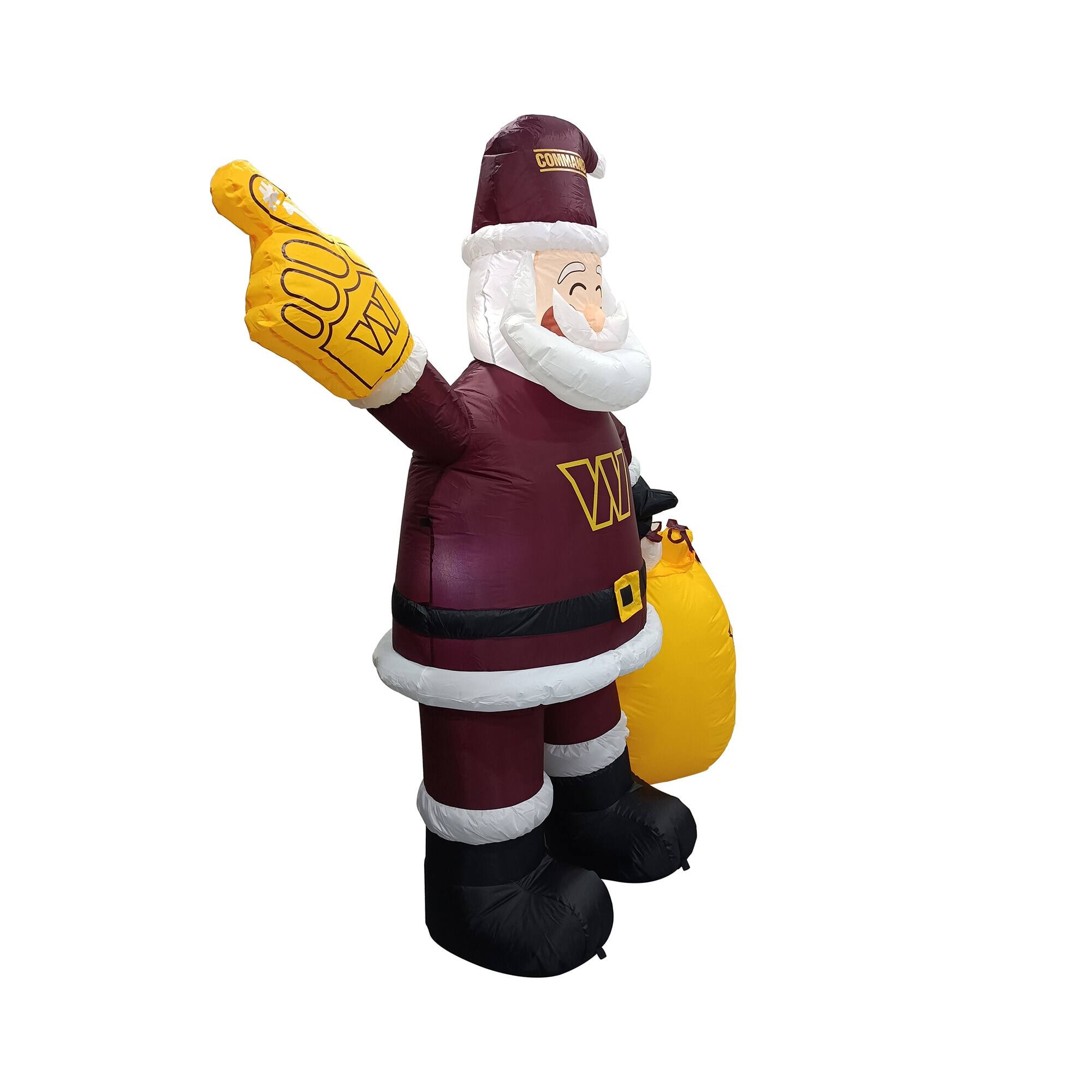 Logo Brands Washington Commanders 7' Inflatable Santa Multicolor ...