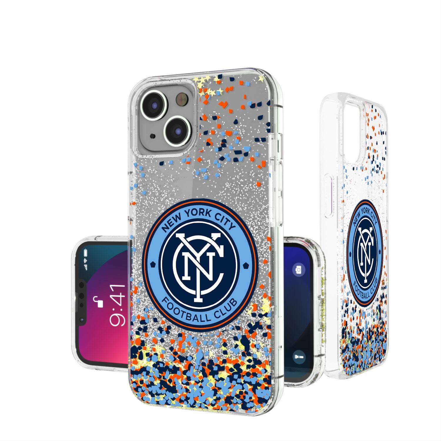 Keyscaper MLS New York City FC iPhone Confetti Glitter Design Case 15 ...