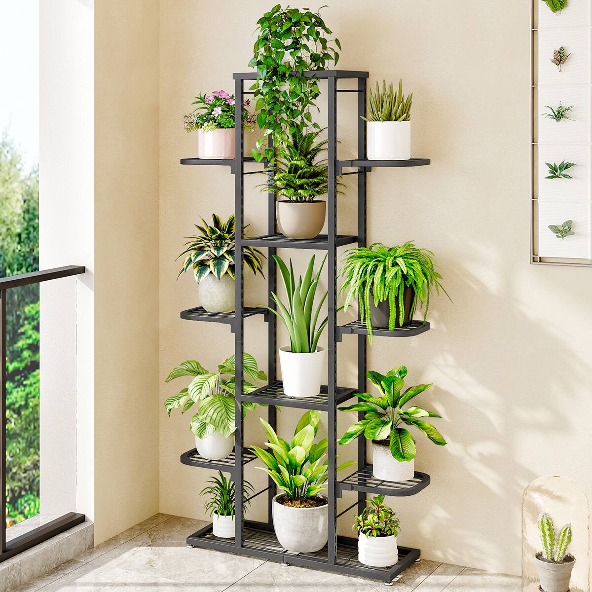 GARVEE Plant Stands for Indoor Multiple 7 Tier 12 Potted Plant Shelf ...