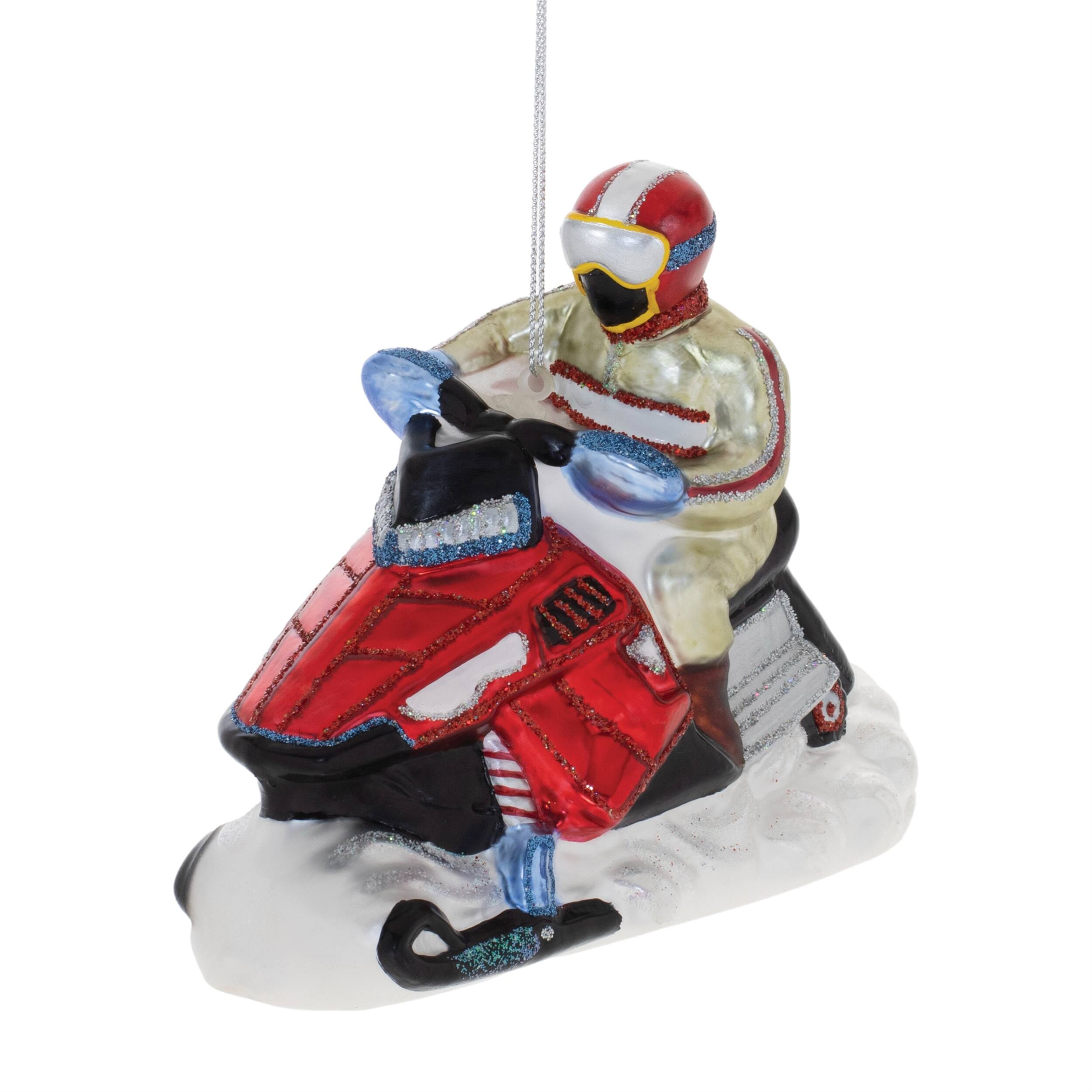 BreeBe Snowmobile Ornament (Set of 6) Gold, Red, White, Black 94165DS ...