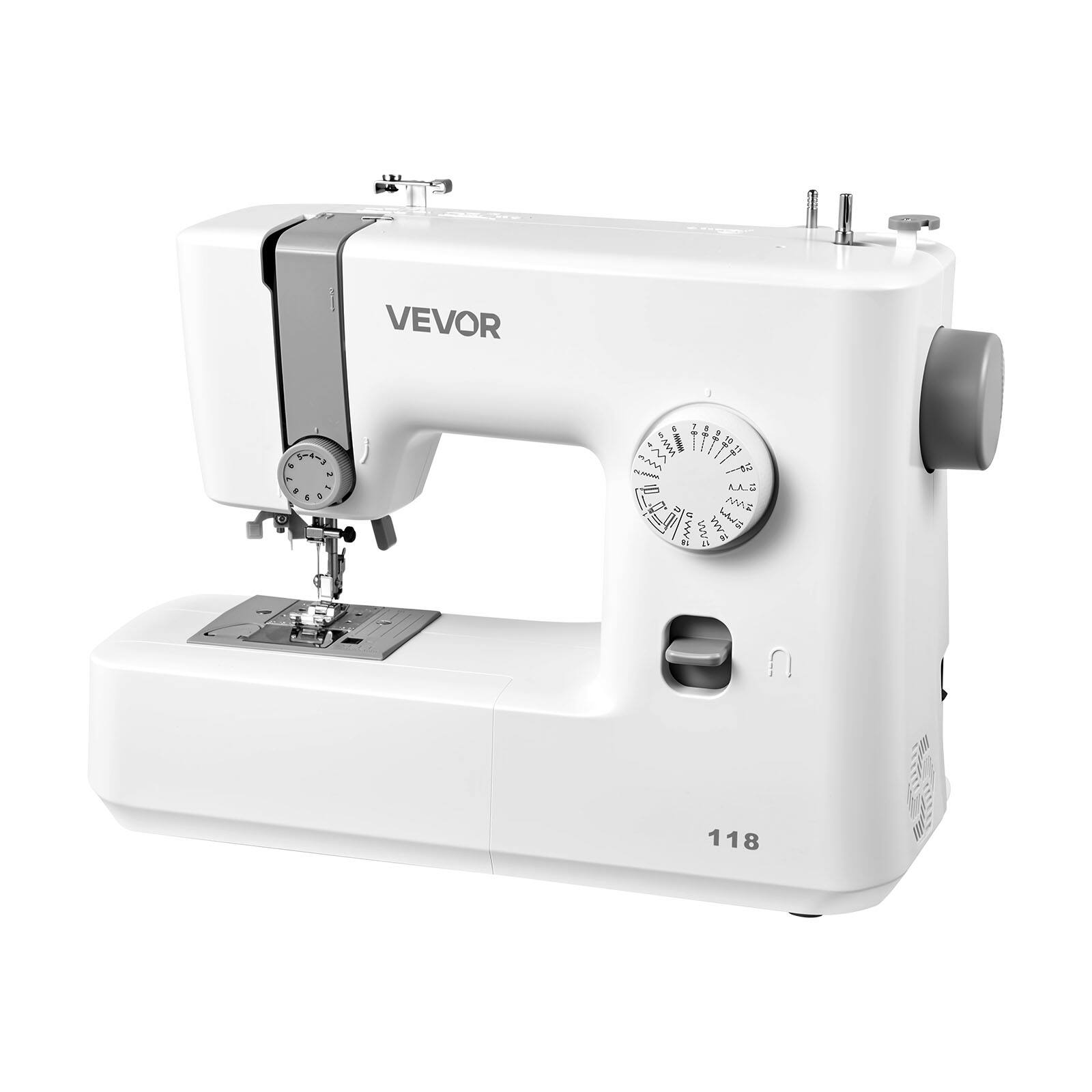 VEVOR Portable Sewing Machine with 18 Stitch Options, LED Illumination ...