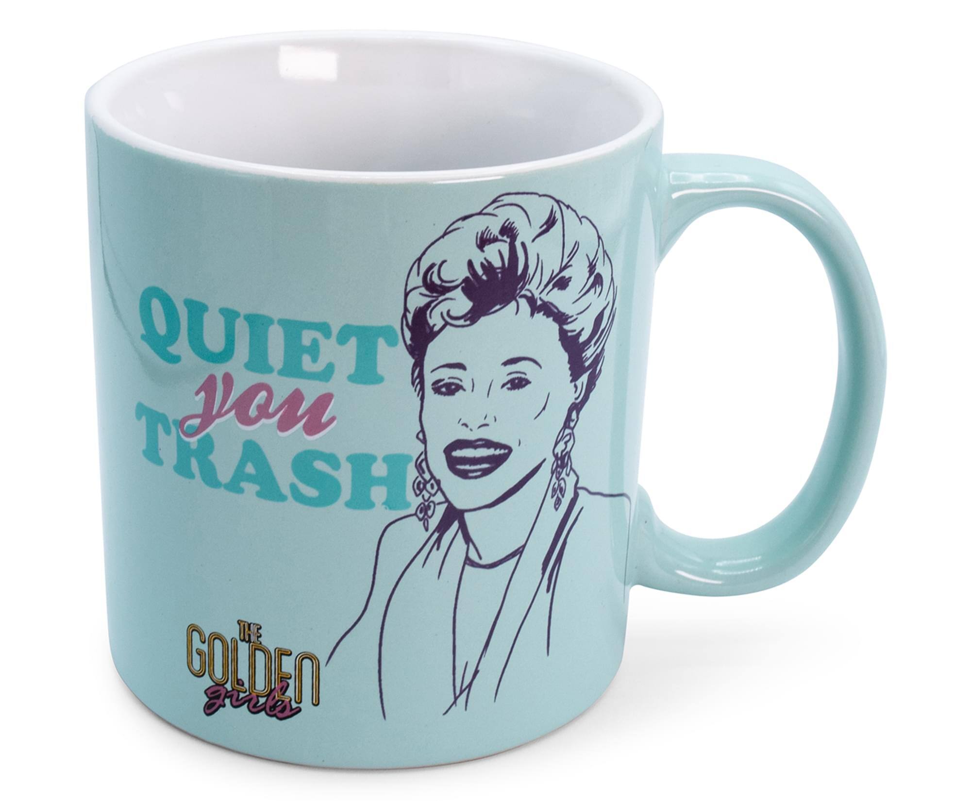 Silver Buffalo The Golden Girls "Quiet You Trash" Ceramic Mug | Holds ...