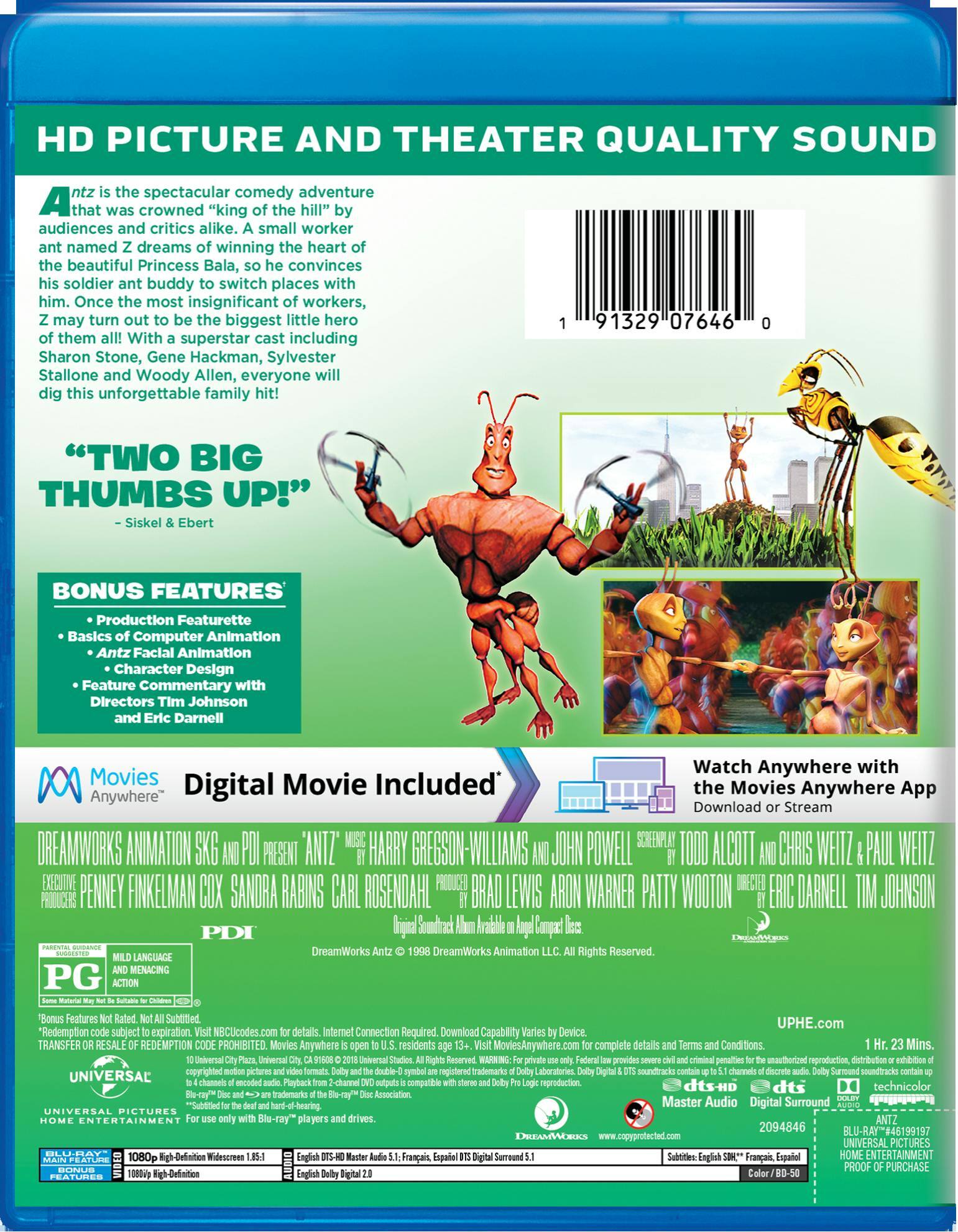 Antz (Blu ray + Digital HD) [Blu ray] [Standard] - Best Buy