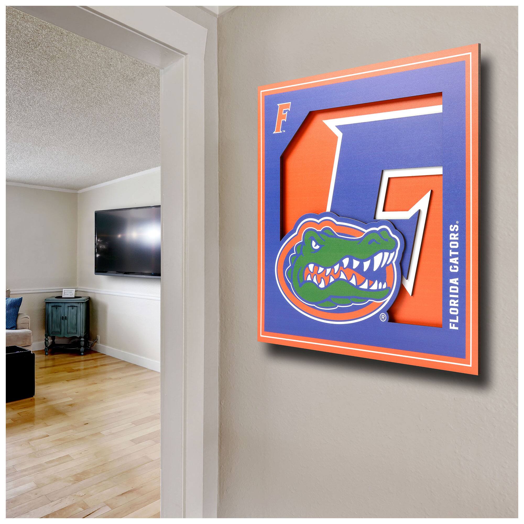 YouTheFan Florida Gators 12'' x 12'' 3D Logo Wall Art Multicolor ...