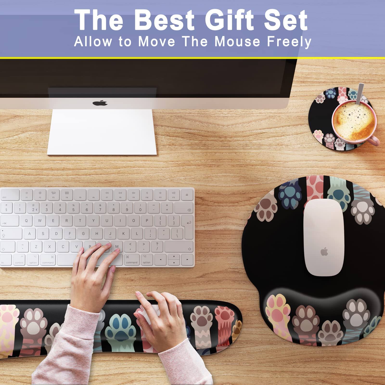 Earthley Blooms Wrist Rest And Mouse Pad Support Gel Memory Foam Set ...